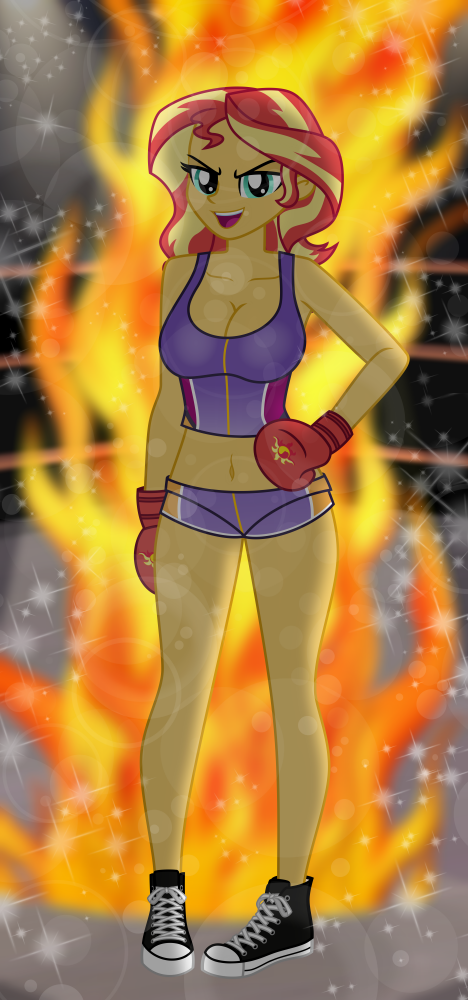 #3577040 - safe, artist:emeraldblast63, sunset shimmer, human, equestria girls, g4, belly, belly ...