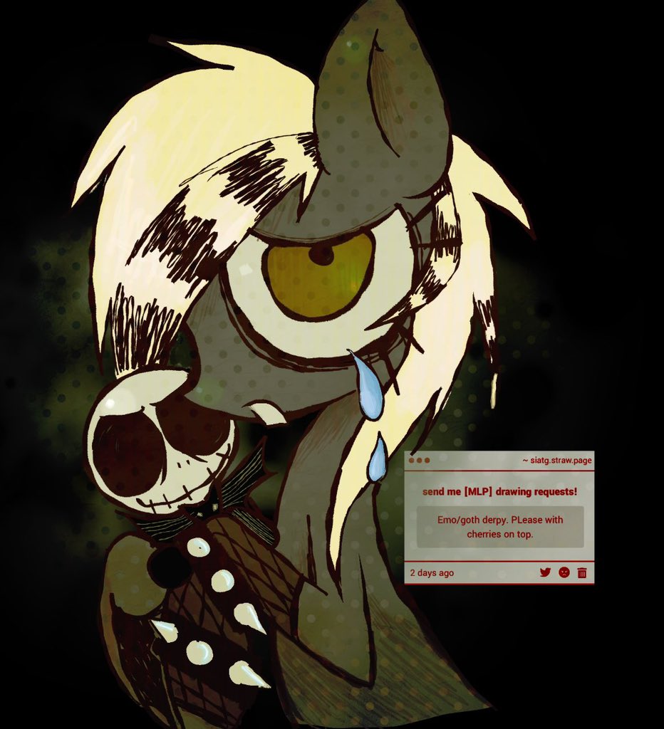 #3560033 - safe, artist:snowblackluck, derpy hooves, pegasus, pony, g4 ...