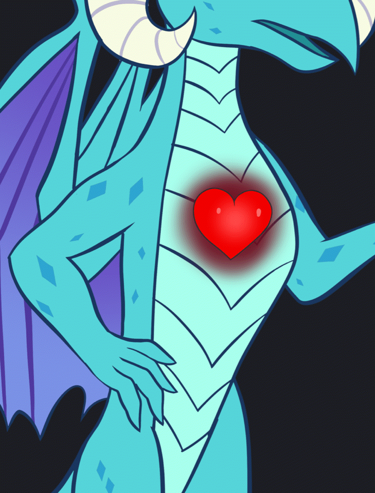 #3560035 - safe, princess ember, dragon, g4, animated, cartoon heart, dragoness, female, gif ...