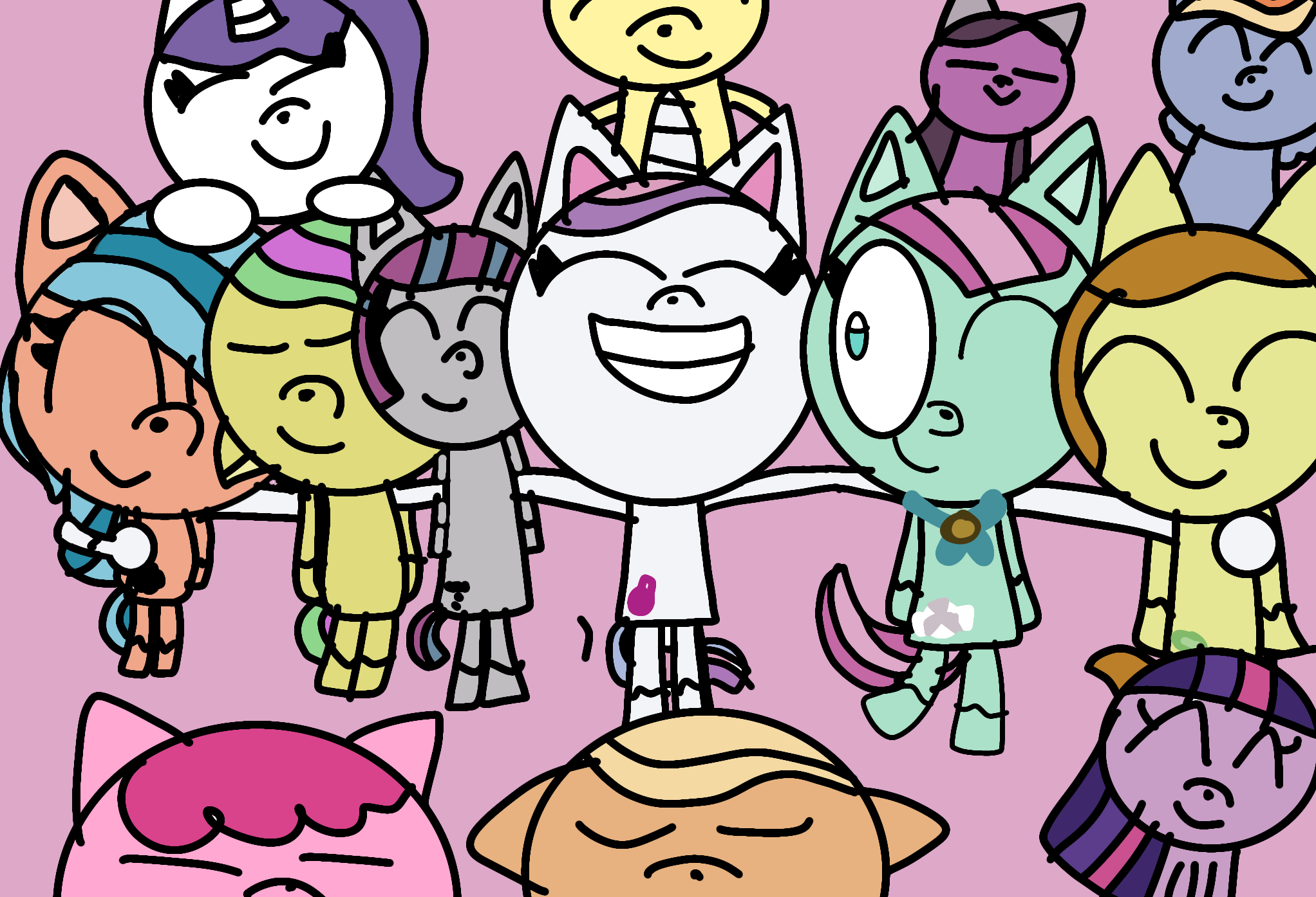 #3560106 - safe, artist:gabiruiz11, applejack, caramel latte, minty (g4 ...