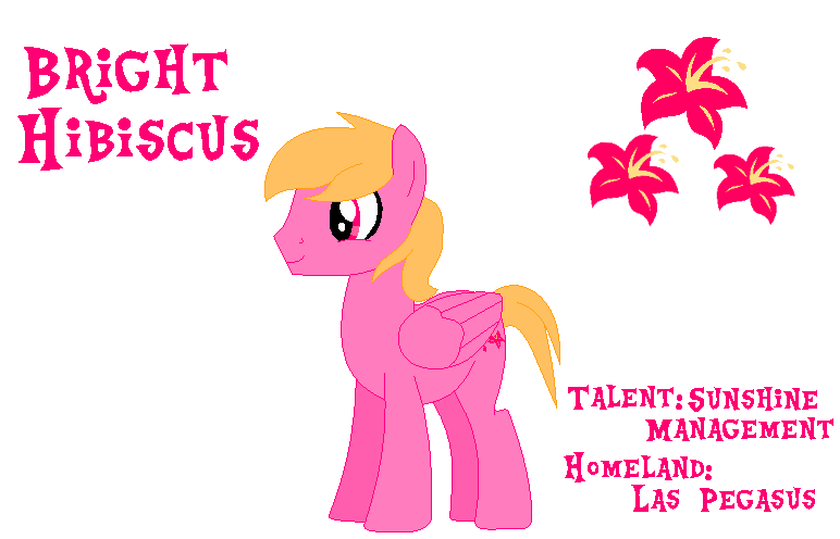 #3560429 - safe, artist:moonlightthegriffon, oc, oc only, oc:bright hibiscus, pegasus, pony ...