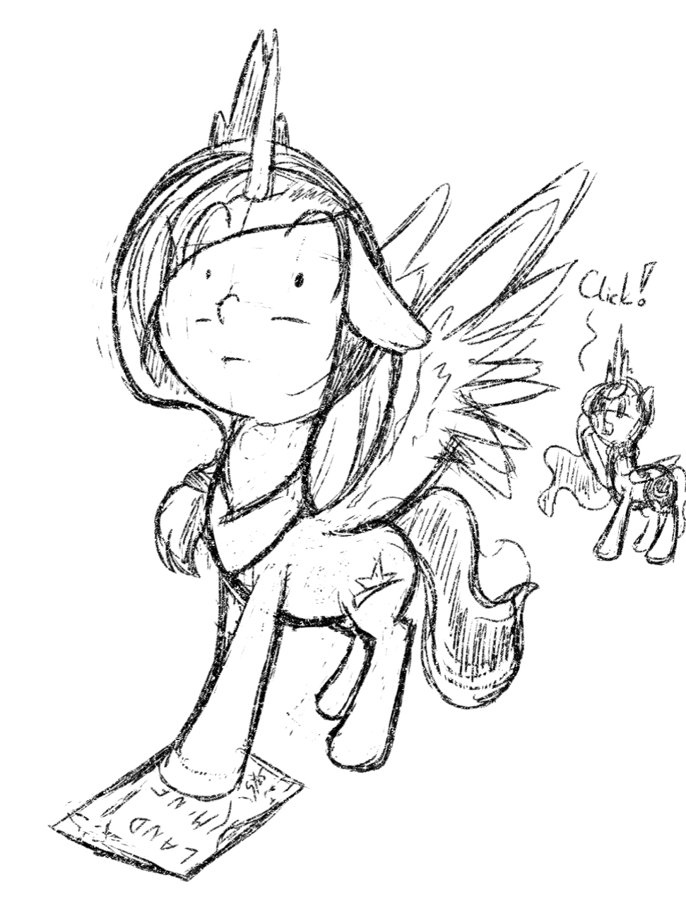 #3578239 - safe, artist:soccy, princess luna, oc, oc:emerging dawn ...