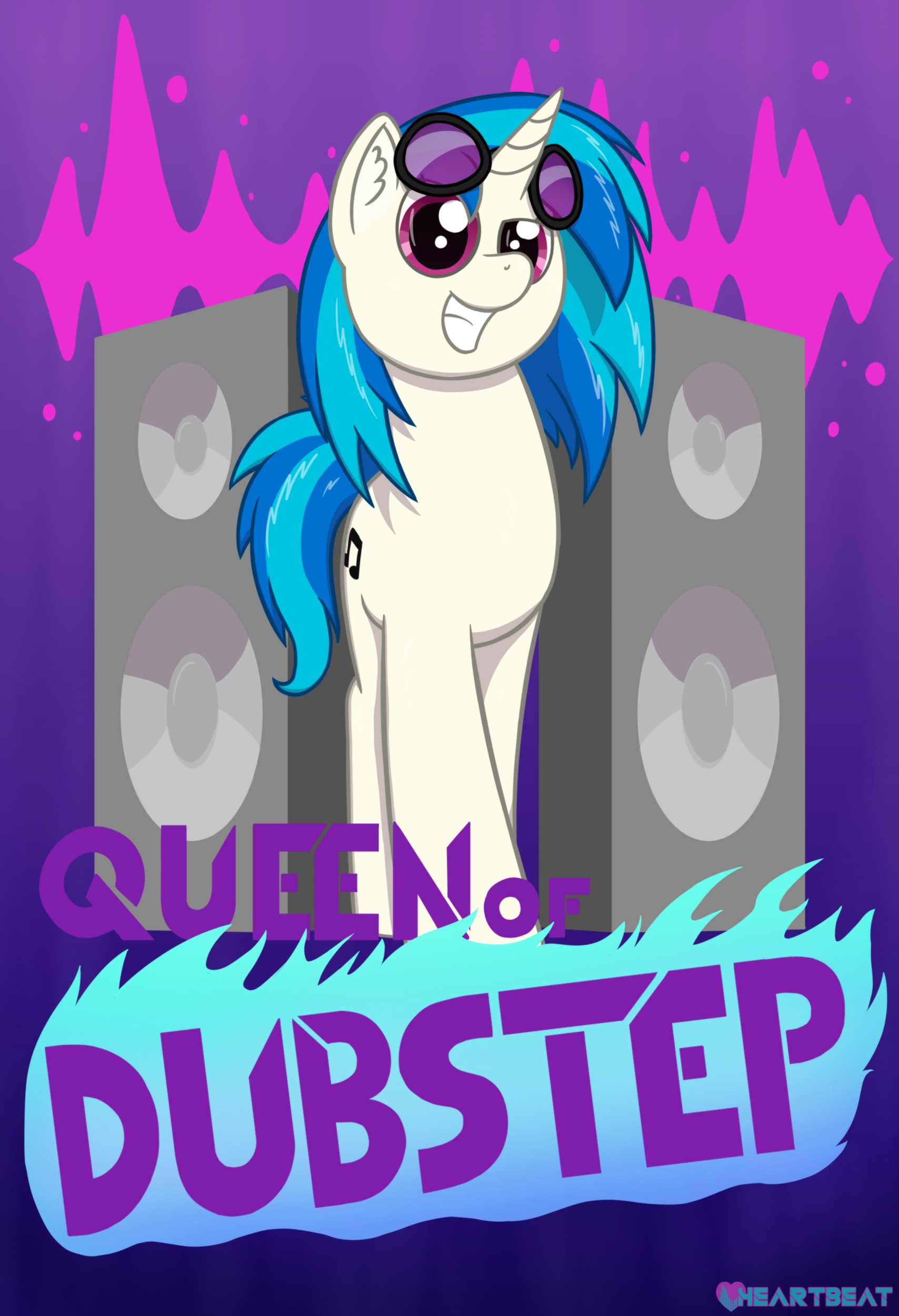 #3583990 - safe, artist:passionpanther, dj pon-3, vinyl scratch, pony ...