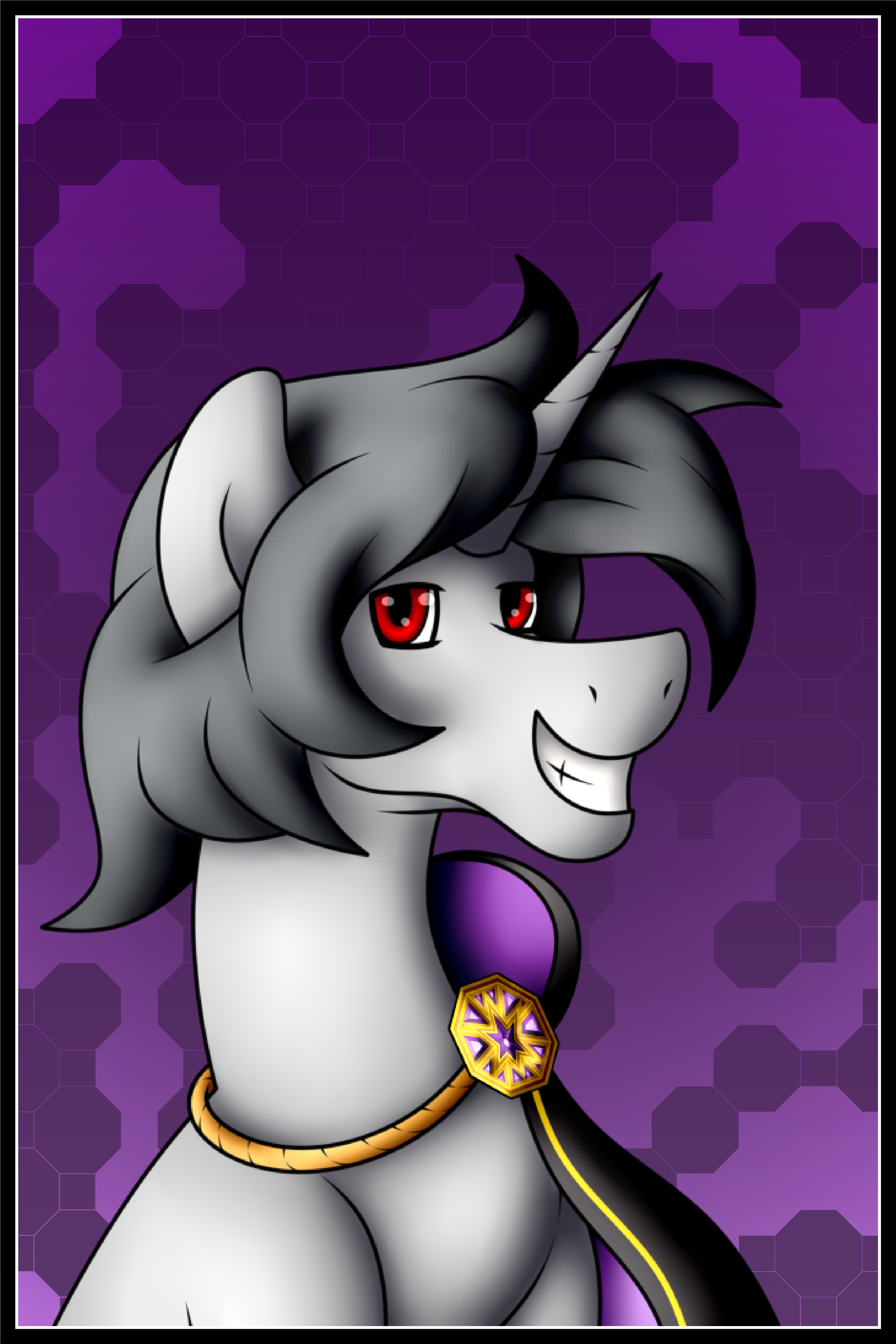 #3584228 - safe, artist:thebenalpha, oc, oc only, oc:foggy, unicorn, cape, clothes, horn ...