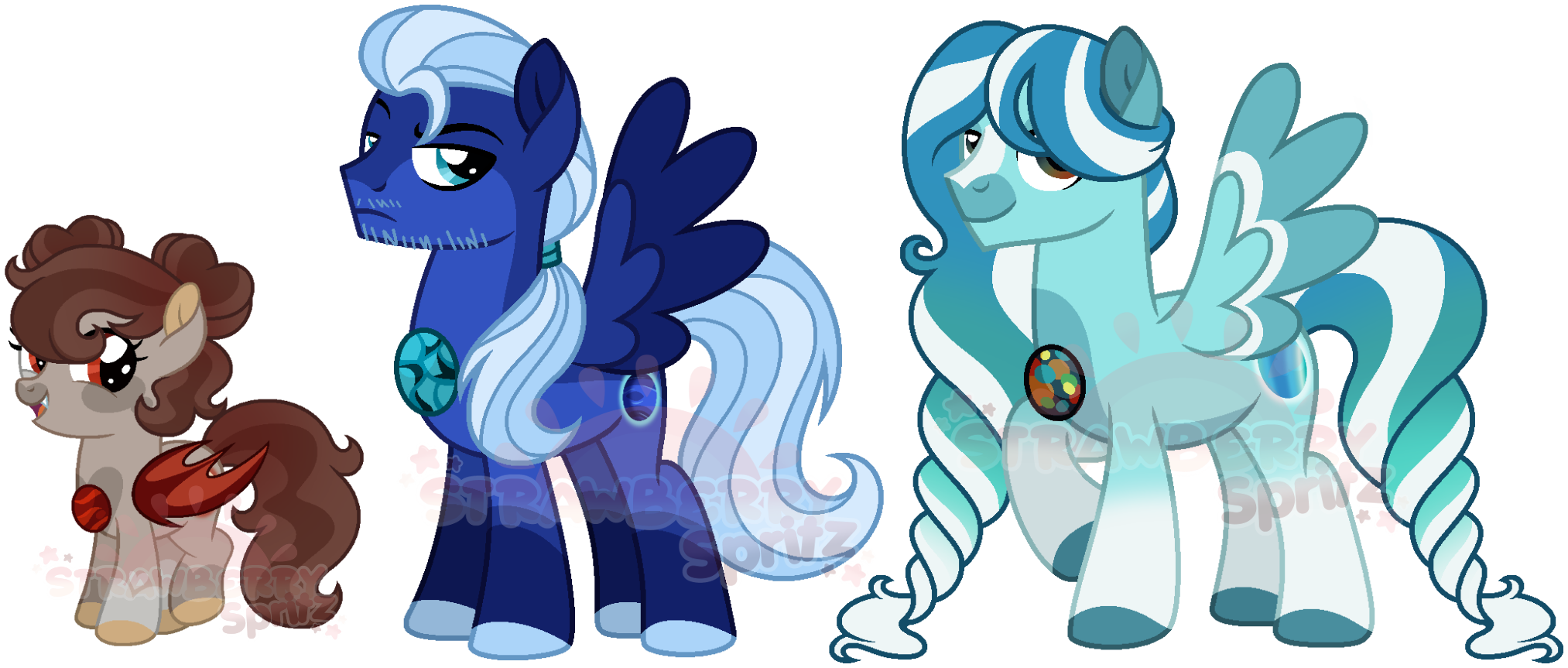 #3584411 - safe, artist:strawberry-spritz, oc, oc only, bat pony, pegasus, pony, female, filly ...