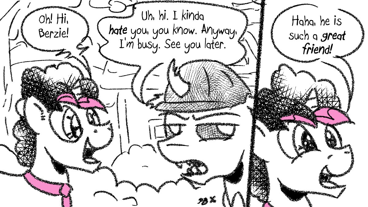 #3584477 - safe, artist:pony-berserker, oc, oc only, oc:berzie, oc ...