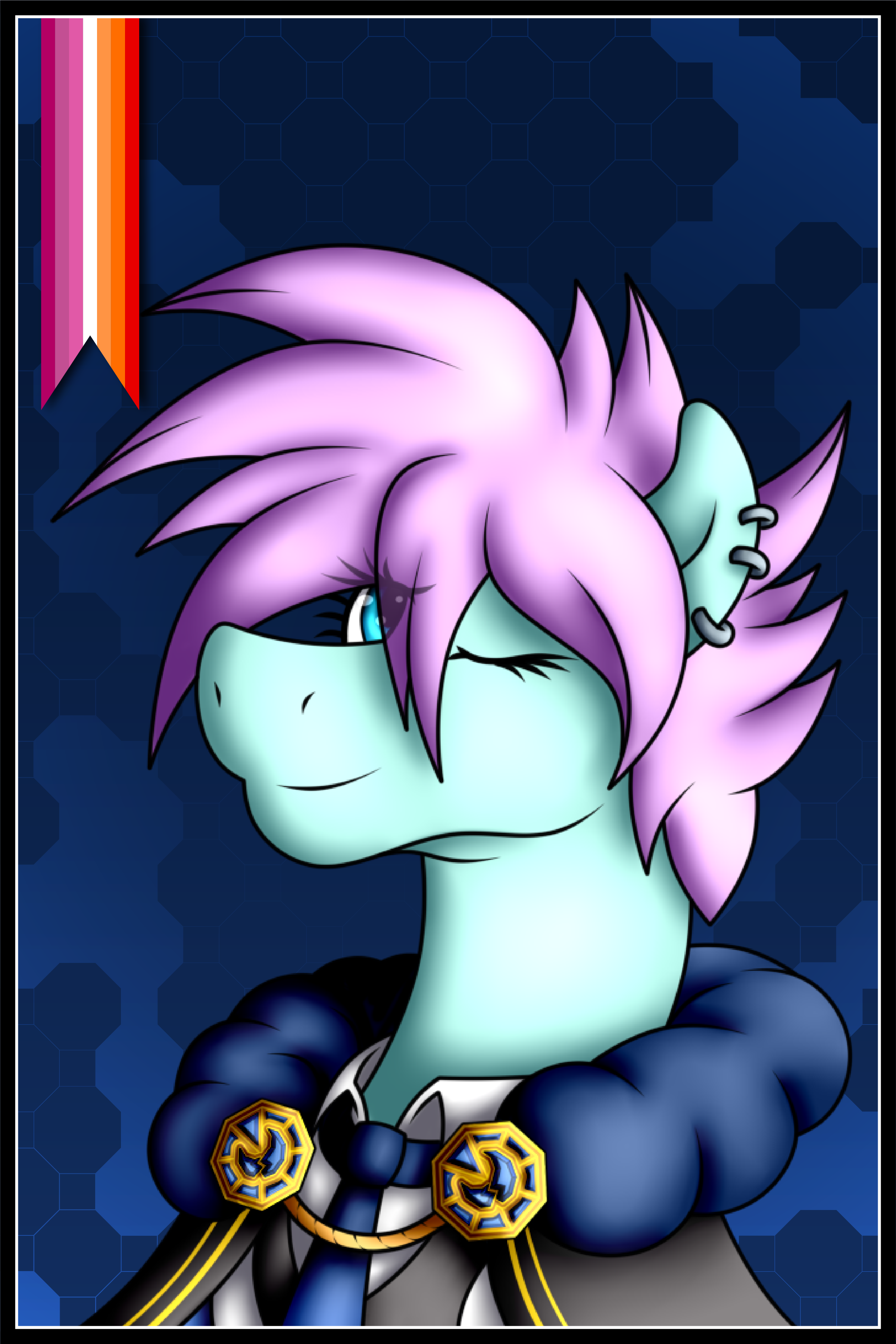 #3584969 - safe, artist:thebenalpha, oc, oc:mosaic, pegasus, cape ...