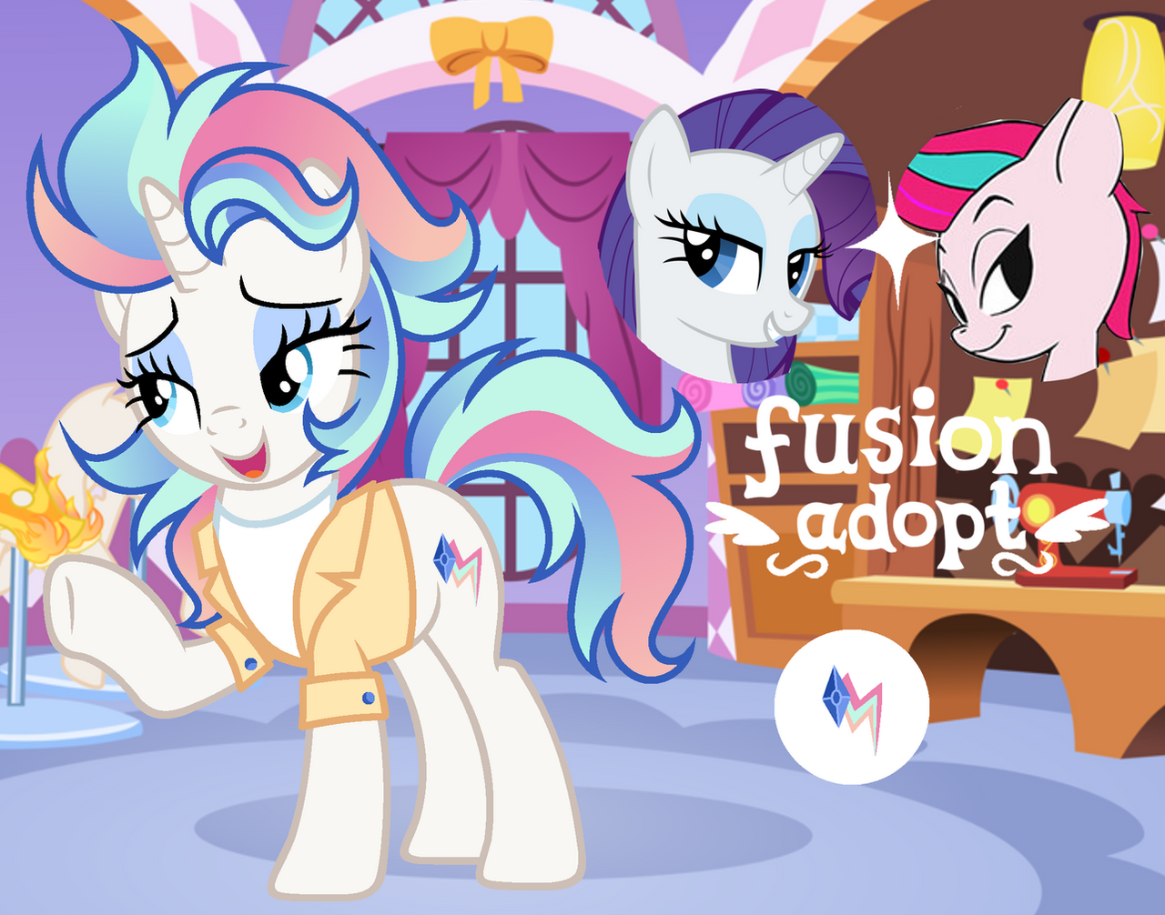 #3585028 - safe, artist:vi45, rarity, zipp storm, oc, pony, unicorn, g4 ...