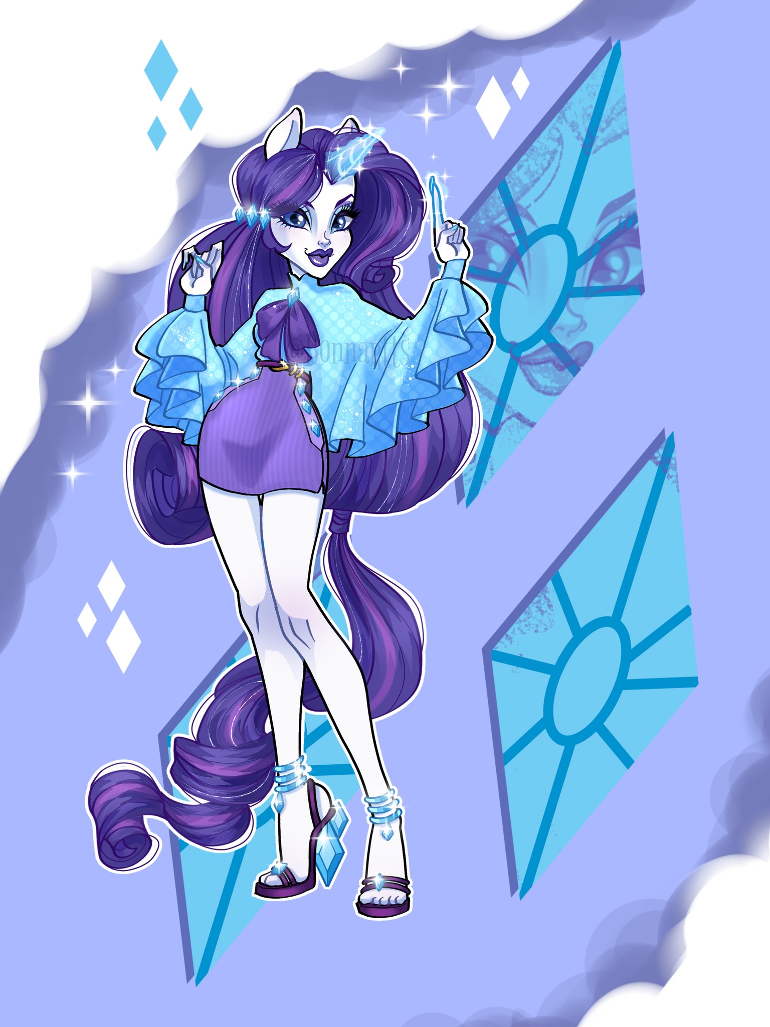 #3585251 - safe, artist:bonnartts, rarity, human, g4, abstract ...