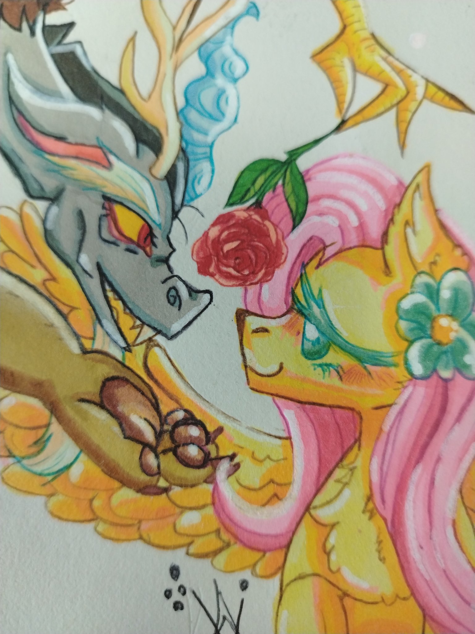 #3585440 - safe, artist:blazie_yumeri, discord, fluttershy, g4 ...