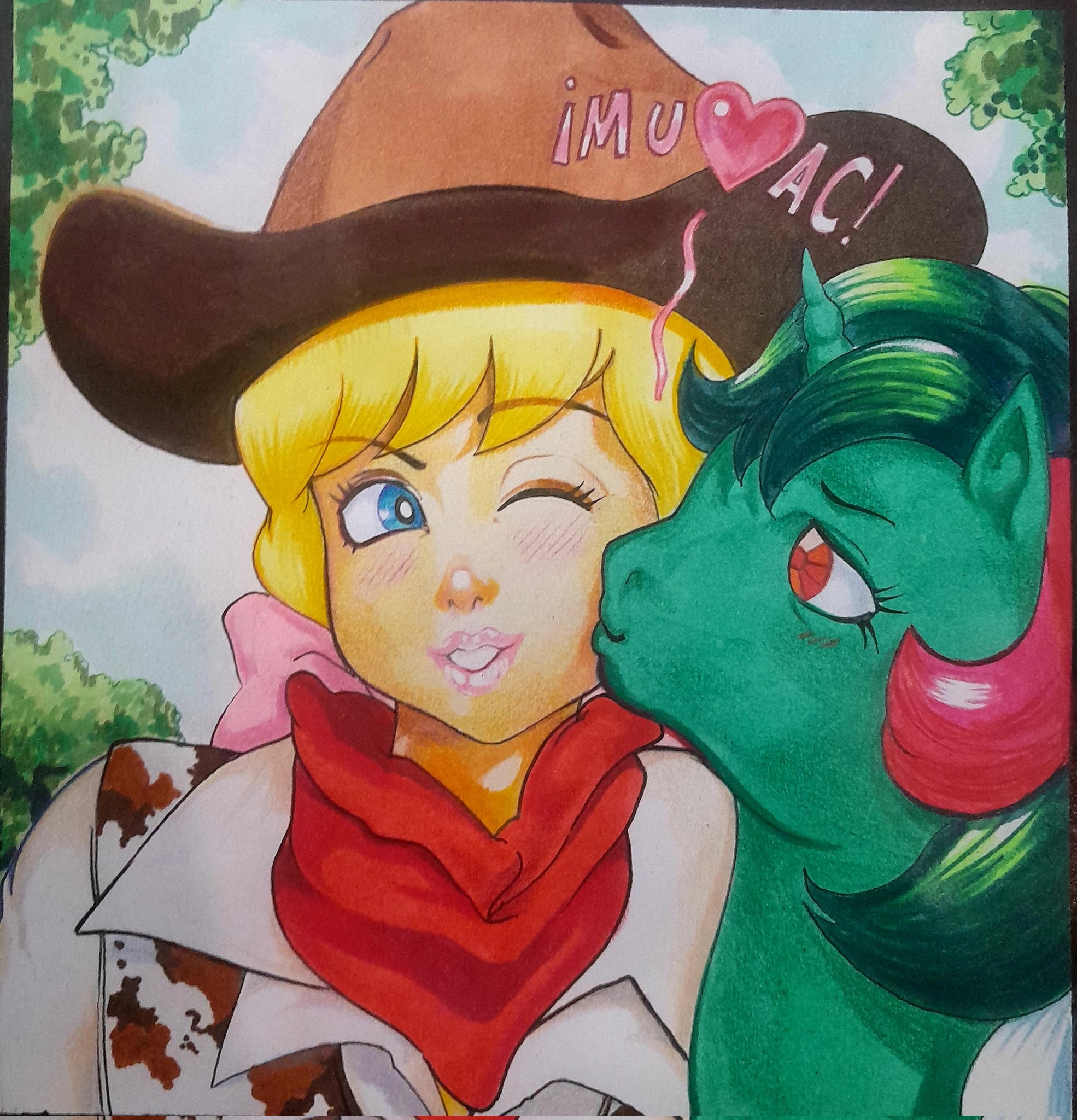 #3585813 - safe, artist:maximil51083715, fizzy, megan williams, human ...