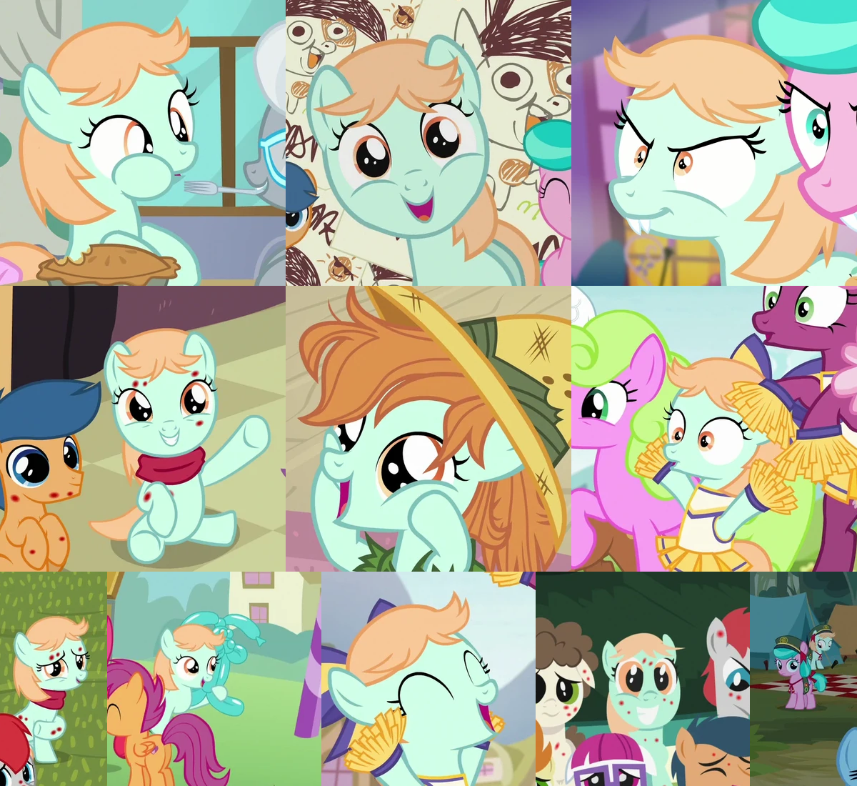 #3586099 - safe, edit, screencap, apple bloom, aquamarine, bulk biceps ...