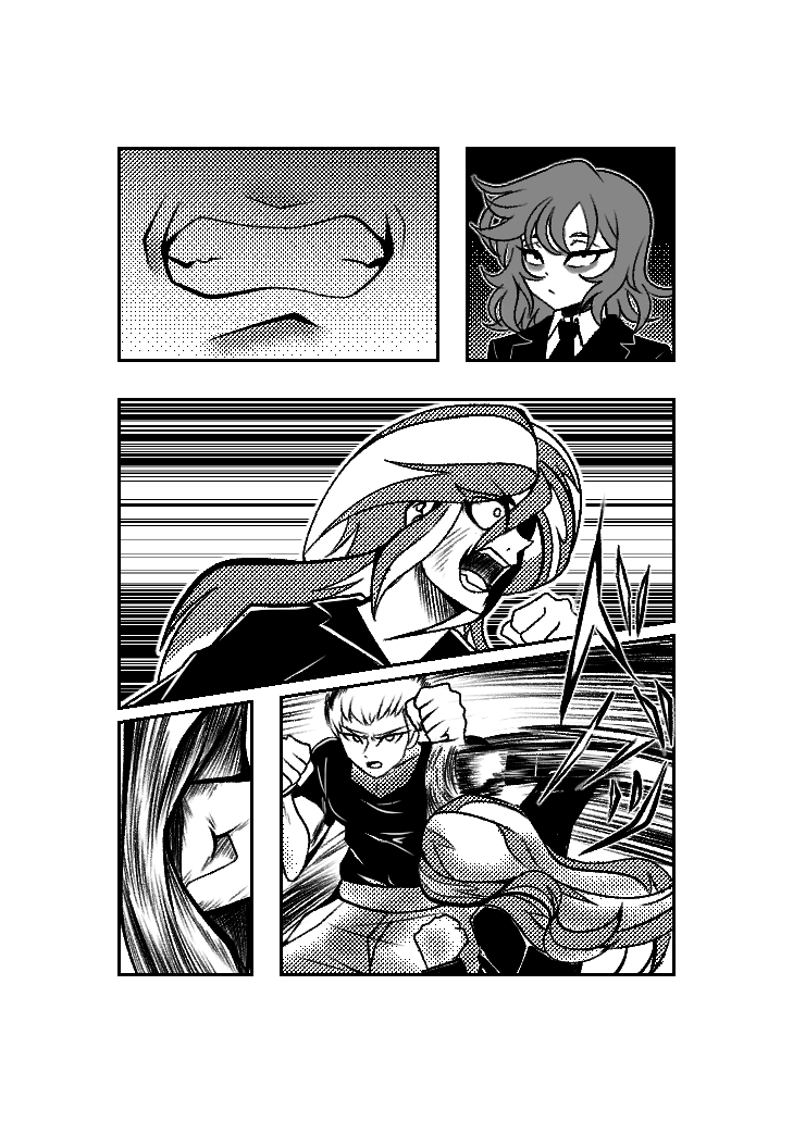 #3586443 - safe, artist:sunsetzg3, sunset shimmer, oc, oc:lazy yawn, human, comic:way of the ...