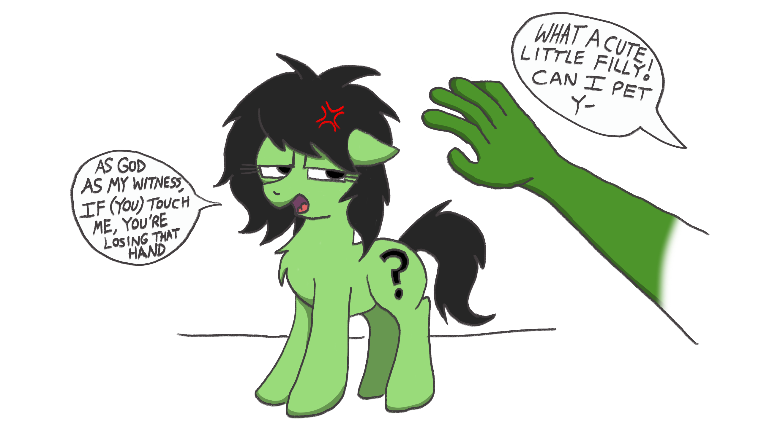 #3586672 - safe, artist:dhm, oc, oc only, oc:anon, oc:filly anon, earth pony, human, pony, (you ...