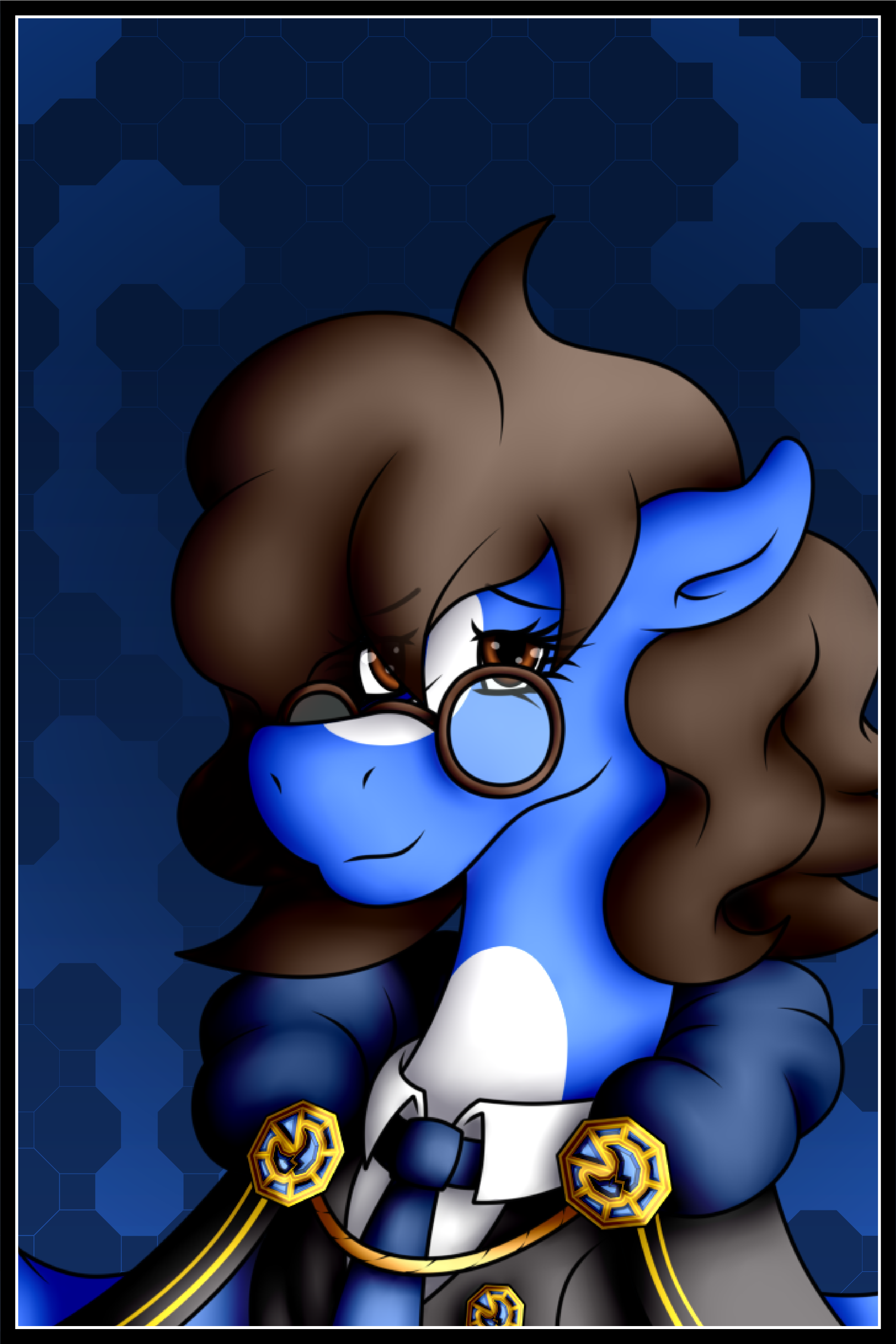 #3586790 - safe, artist:thebenalpha, oc, oc:iris, pegasus, pony, bust, cape, clothes, necktie ...