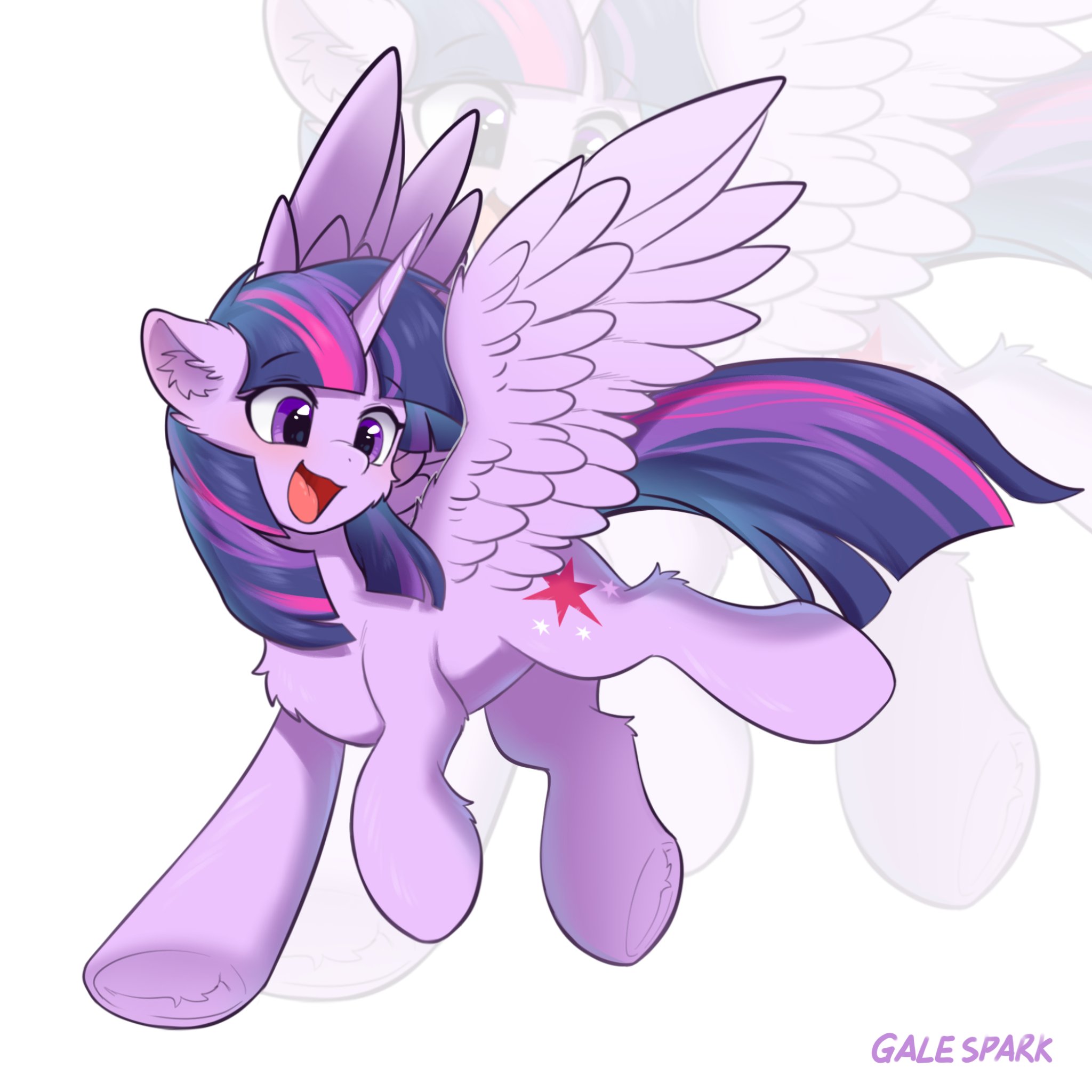 #3587082 - safe, artist:gale spark, twilight sparkle, alicorn, pony, g4, chest fluff, cute, ear ...