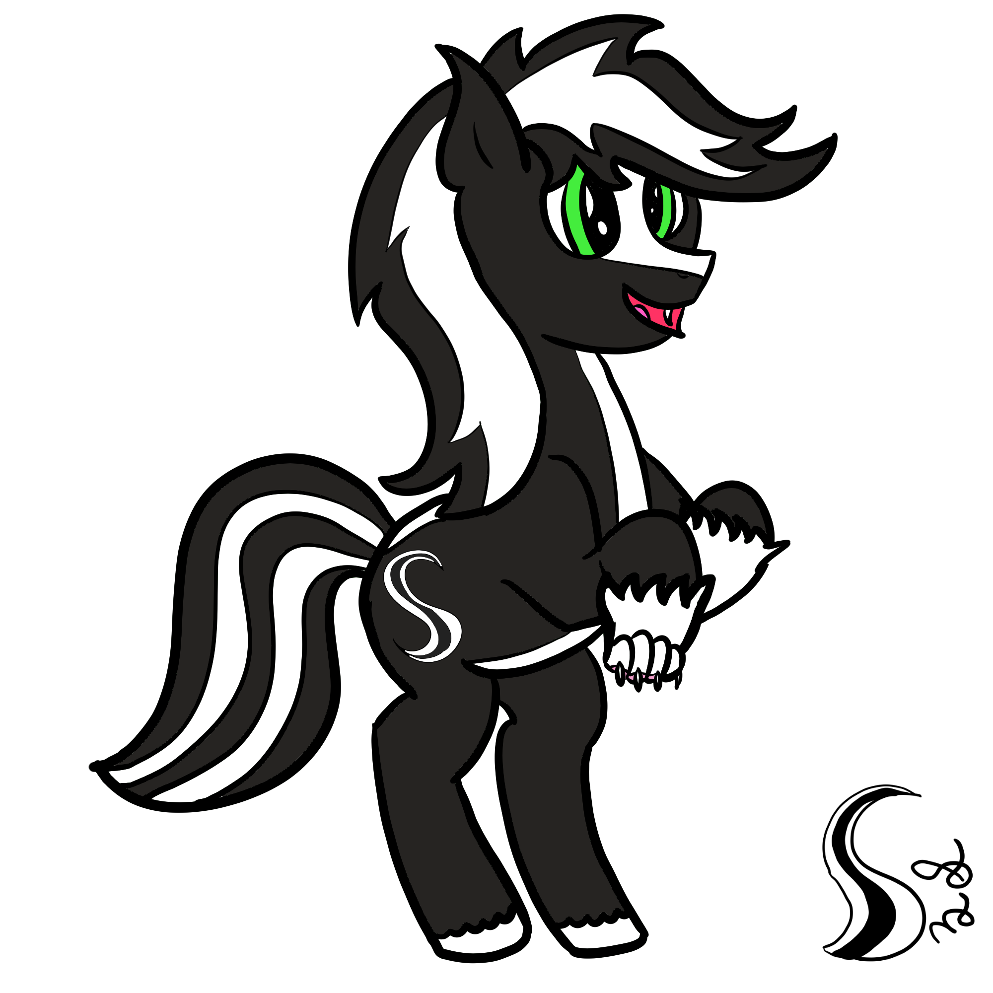 #3587234 - safe, oc, oc only, oc:zenawa skunkpony, earth pony, hybrid ...