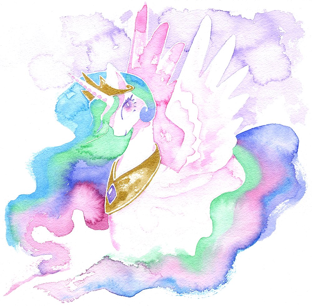 #3587260 - safe, artist:fleebites, princess celestia, alicorn, pony, g4 ...