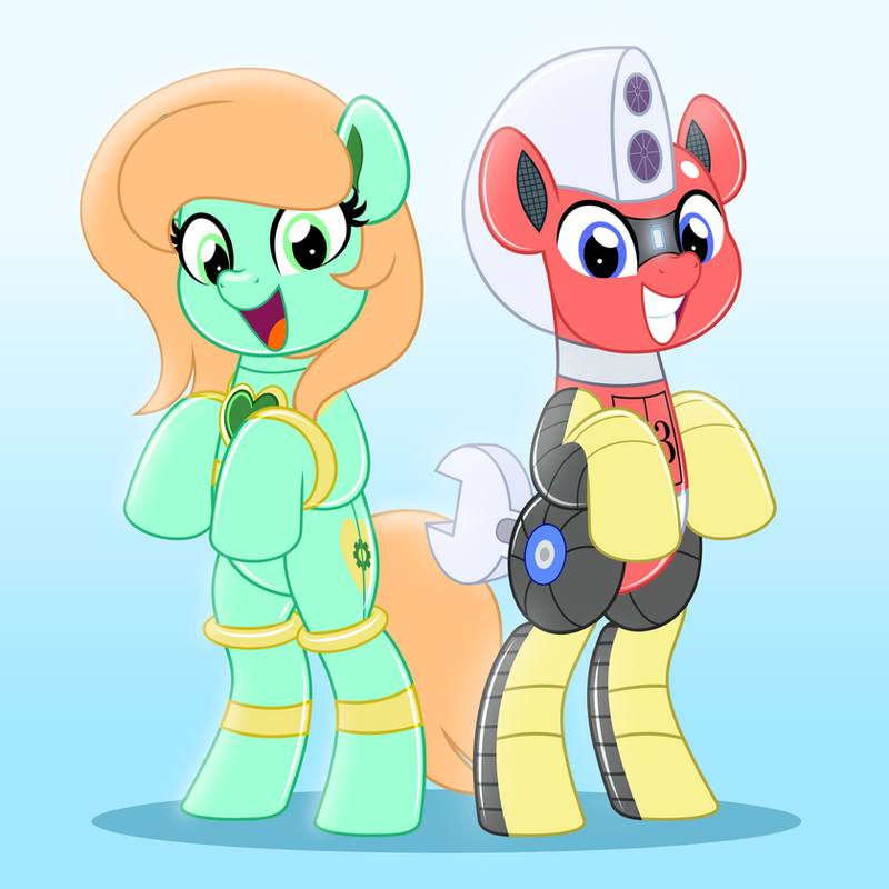 #3587445 - safe, artist:jhayarr23, oc, oc only, oc:trackhead, pony, robot, robot pony, bipedal ...