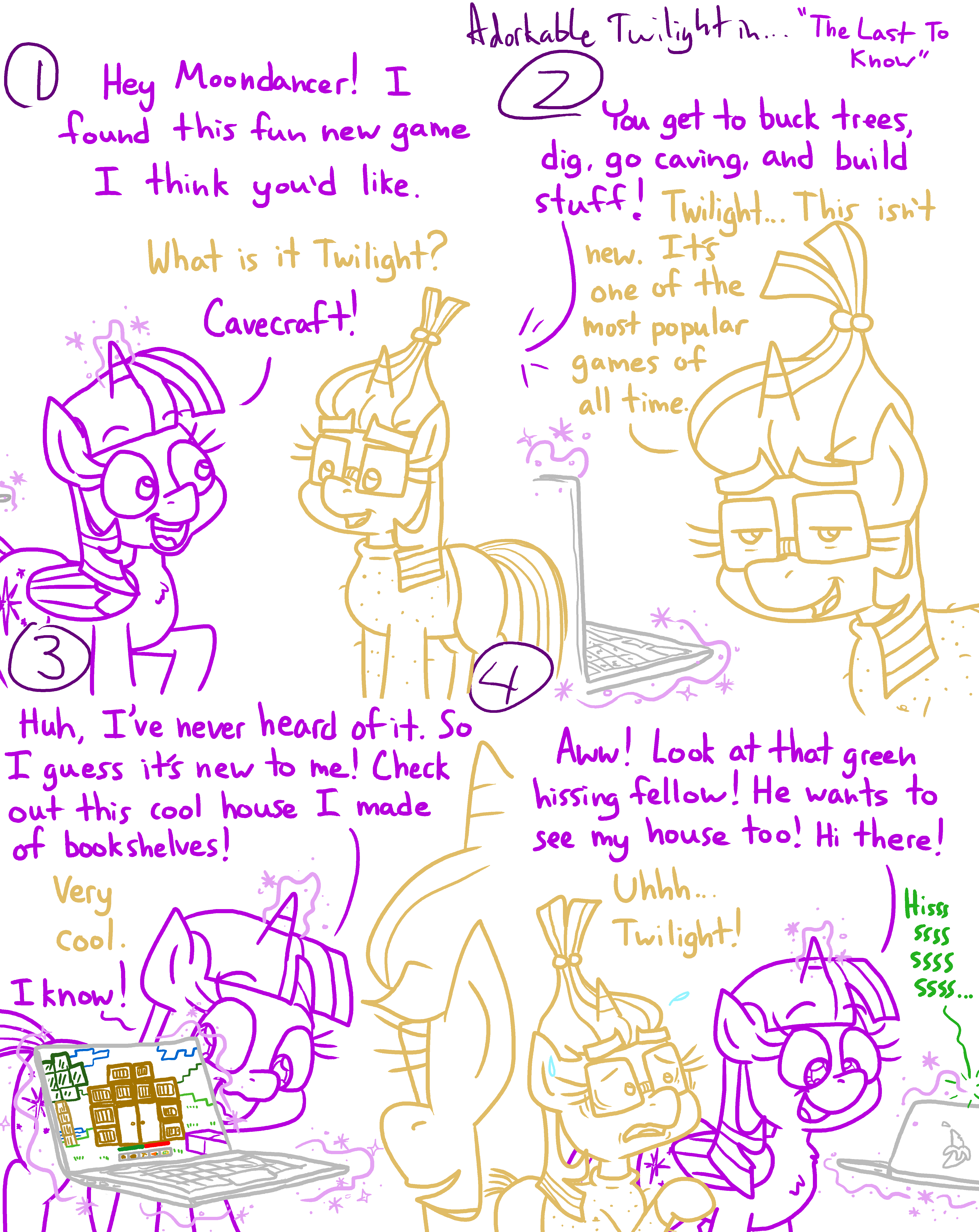 #3587539 - safe, artist:adorkabletwilightandfriends, moondancer, twilight sparkle, alicorn ...