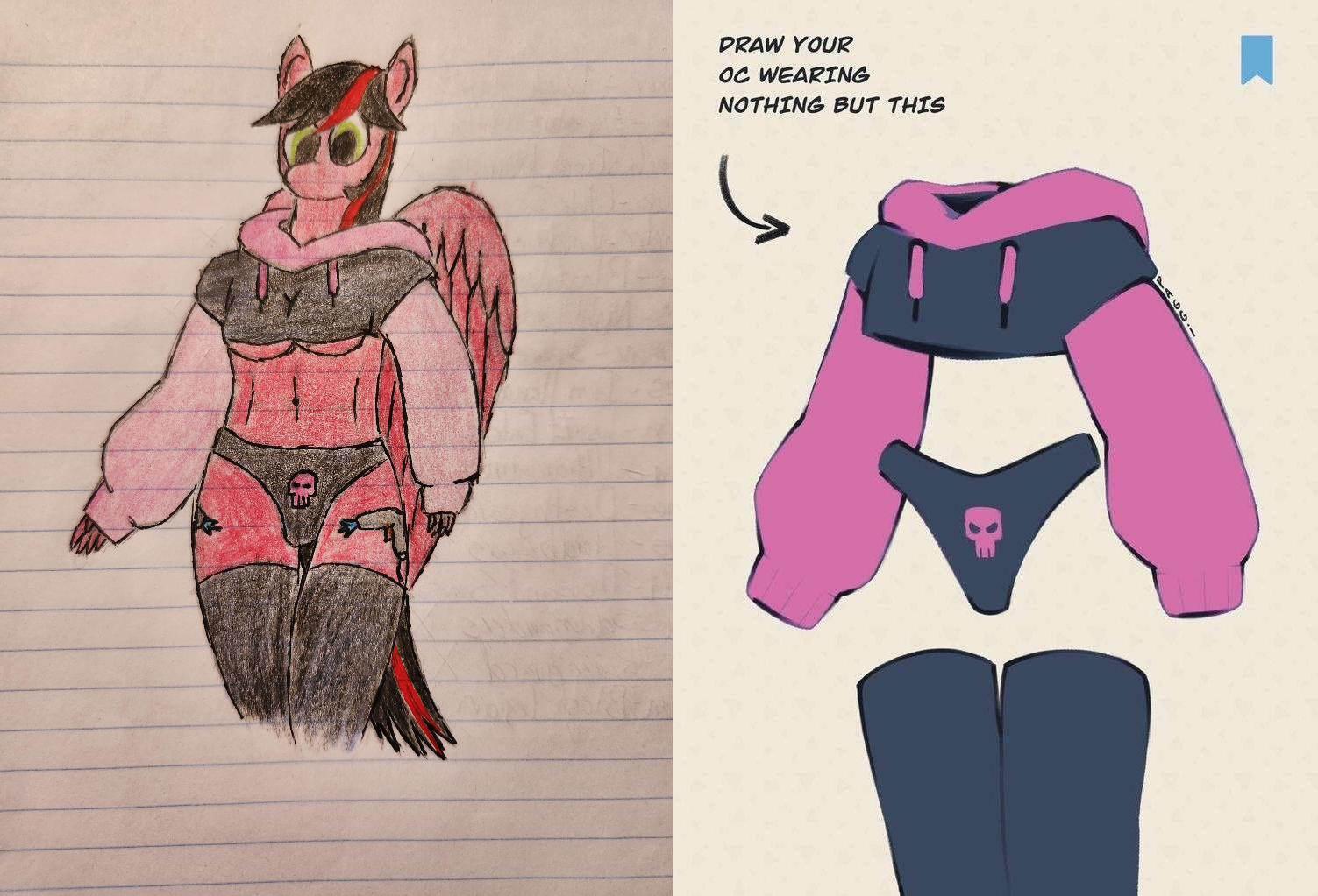 #3587665 - suggestive, artist:radiation_pony, oc, oc only, oc:rubidium, pegasus, anthro, anthro ...