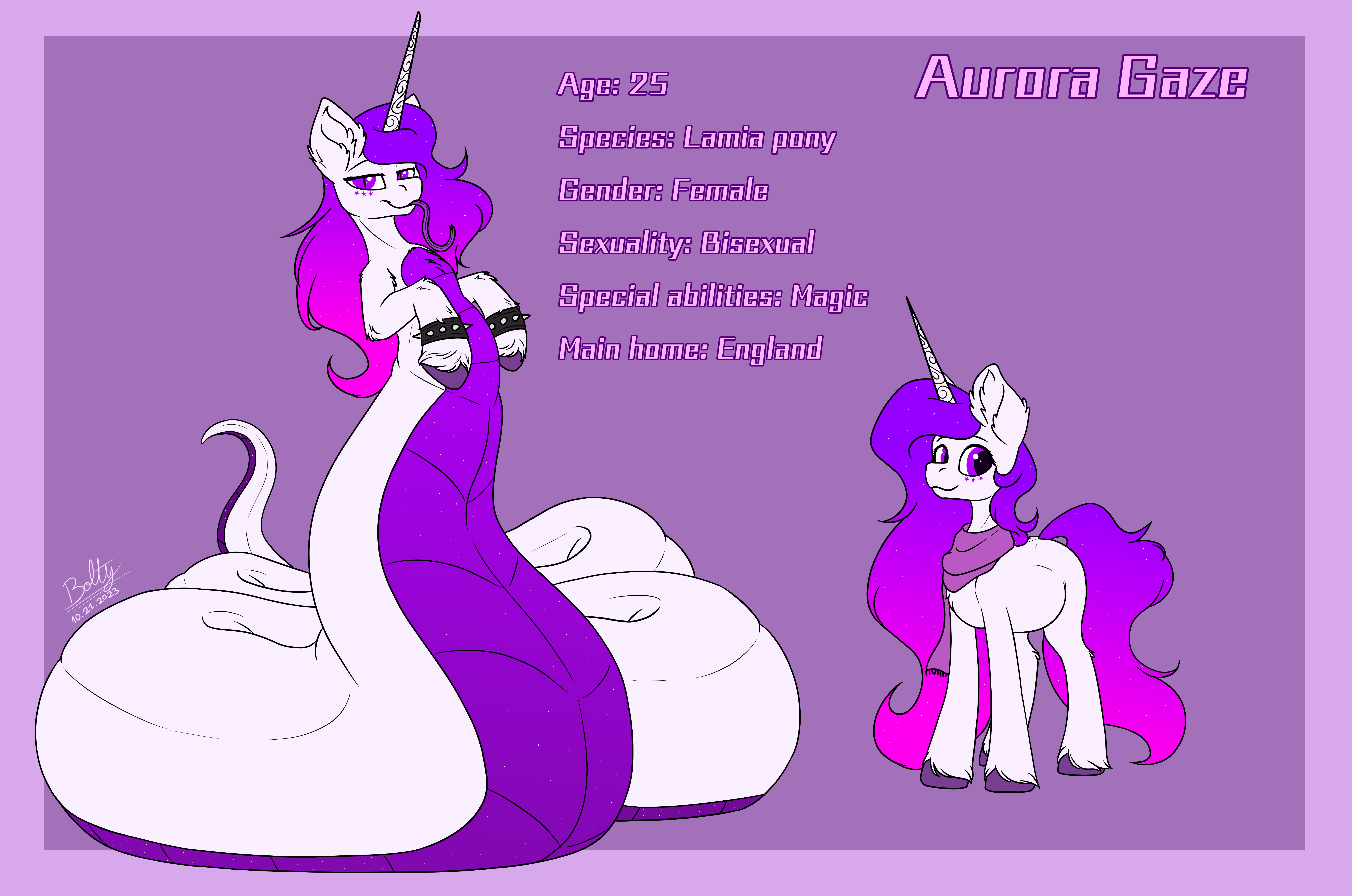 #3588444 - source needed, safe, artist:lightning bolty, oc, oc only, oc:aurora gaze, lamia ...