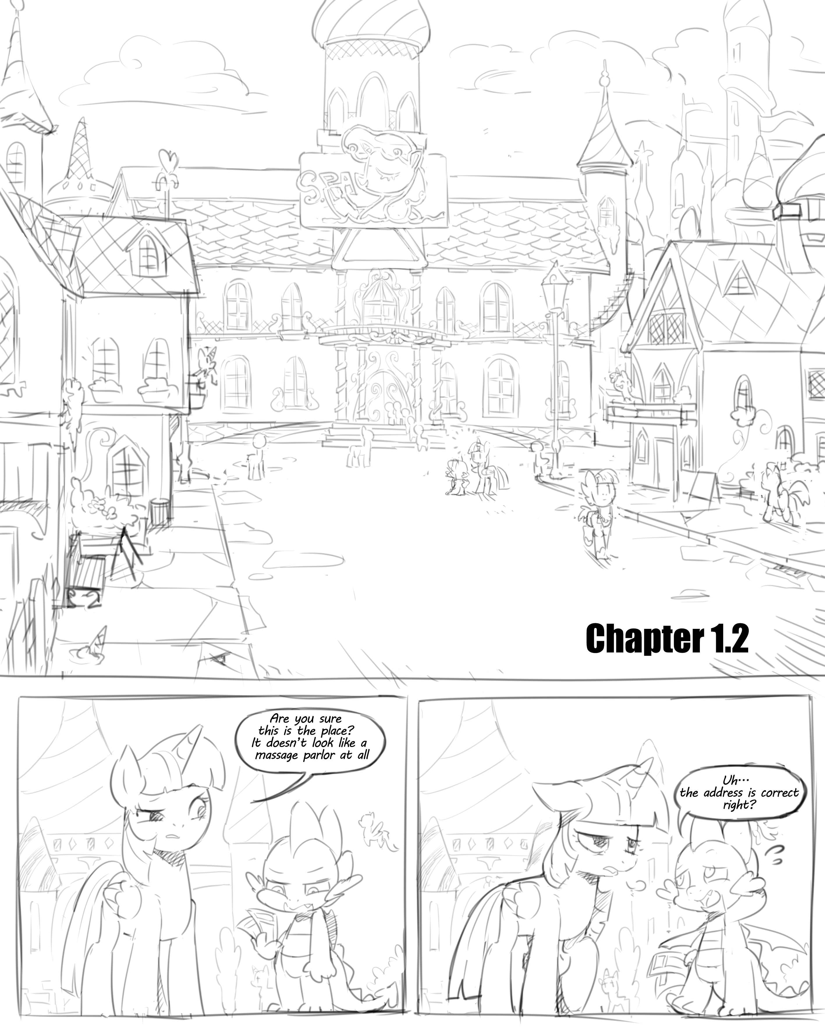 #3588631 - safe, artist:norisle, spike, twilight sparkle, alicorn ...