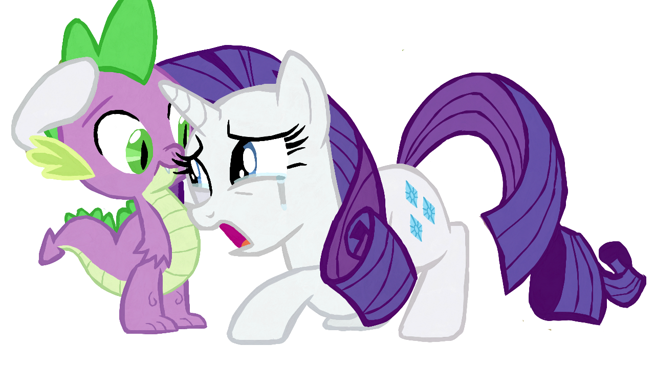 #3589020 - safe, artist:jhilton0907, rarity, spike, dragon, pony ...