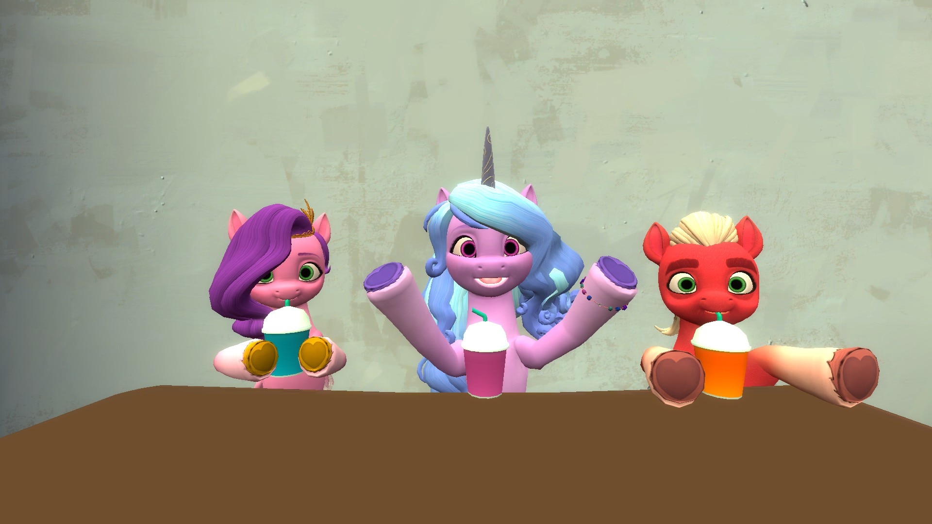 #3589102 - safe, artist:redchaosscrungle, izzy moonbow, pipp petals ...