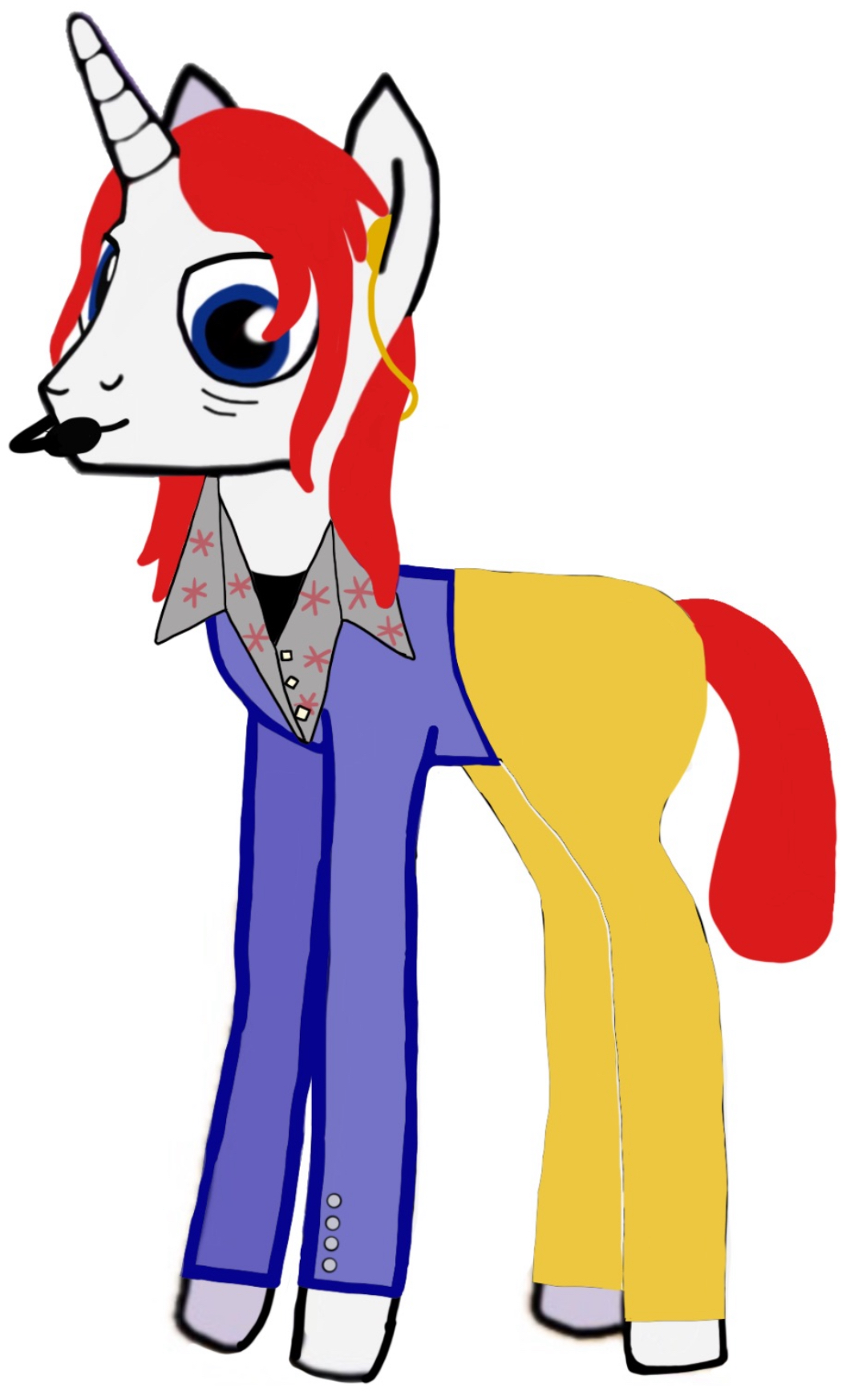 #3579067 - safe, artist:kingofmlp, oc, oc only, oc:lmoney, pony, unicorn, g4, 2024, 40s, clothes ...