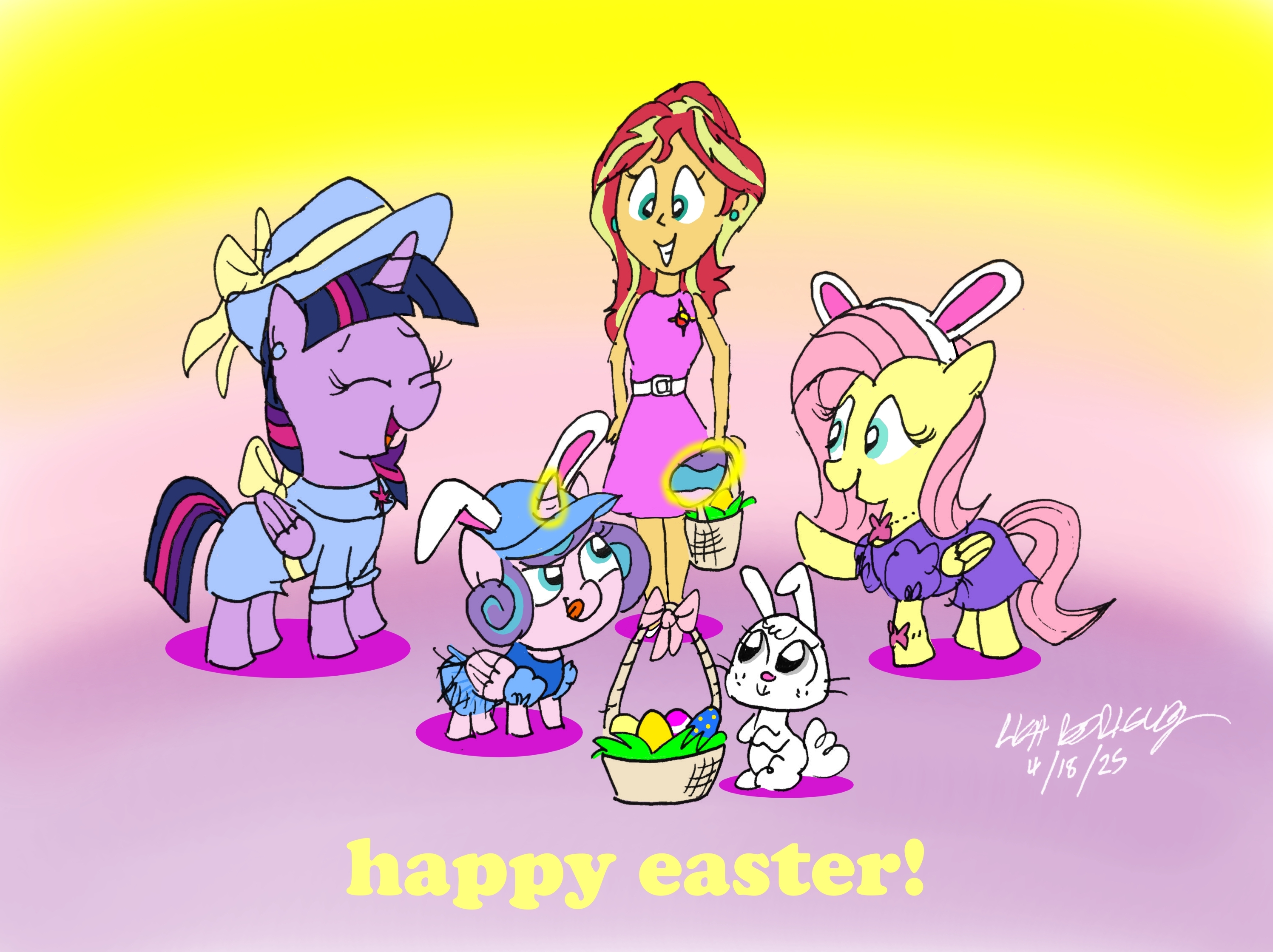 #3590763 - safe, artist:newportmuse, fluttershy, princess flurry heart ...