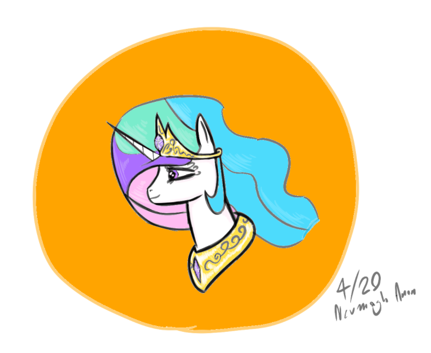 #3591383 - safe, artist:neumaghanon, princess celestia, alicorn, pony, g4, solo - Derpibooru