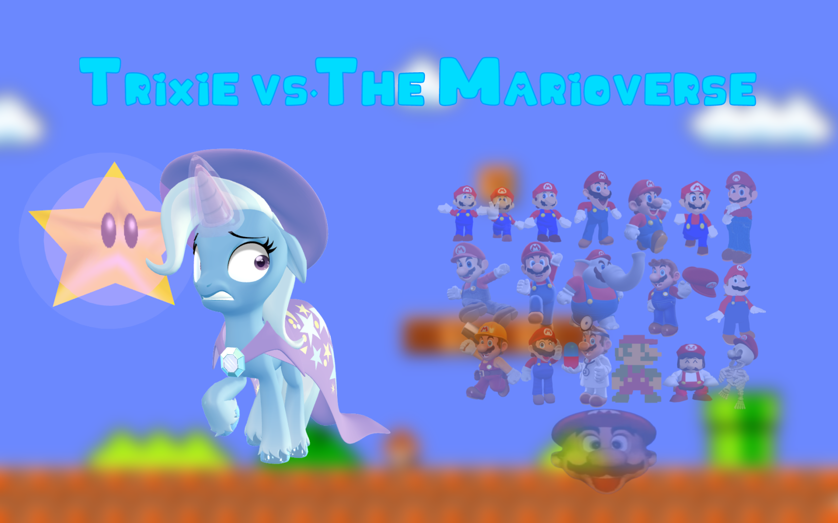 #3591825 - safe, artist:puzzlshield2, trixie, elephant, human, pony ...