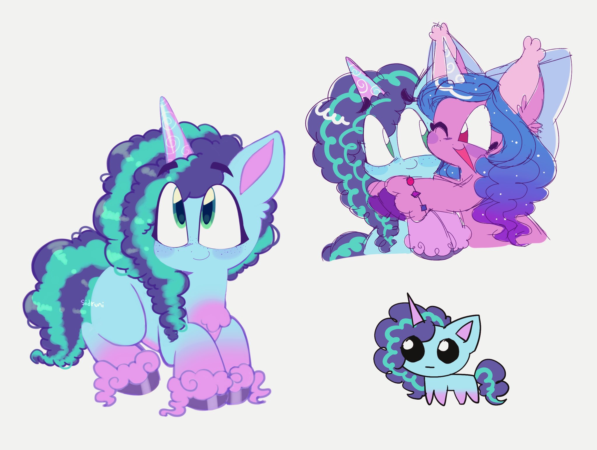 #3592385 - safe, artist:lemoocado, izzy moonbow, misty brightdawn, pony ...