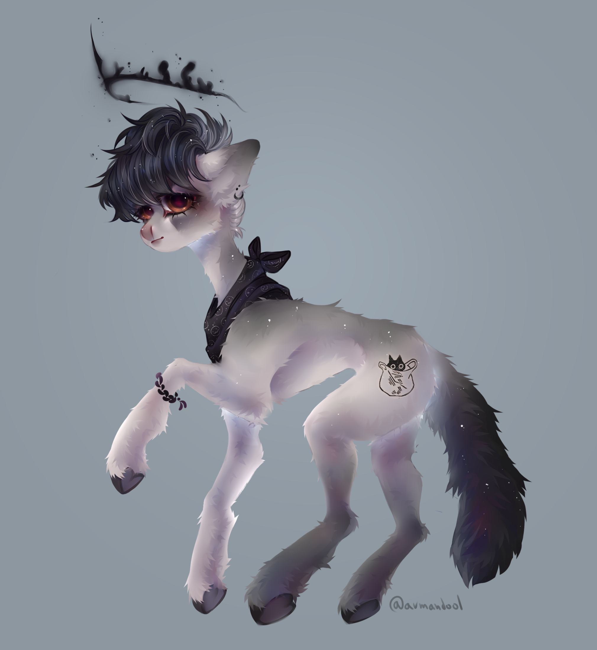 #3592943 - safe, artist:armandool, oc, oc only, earth pony, pony, bracelet, concave belly, ear ...