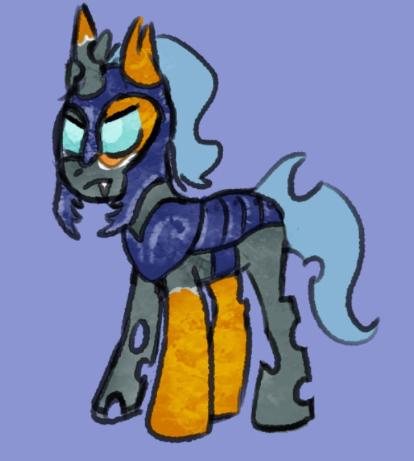 #3593229 - safe, artist:zoeyhorse, oc, oc only, oc:phage, changeling ...