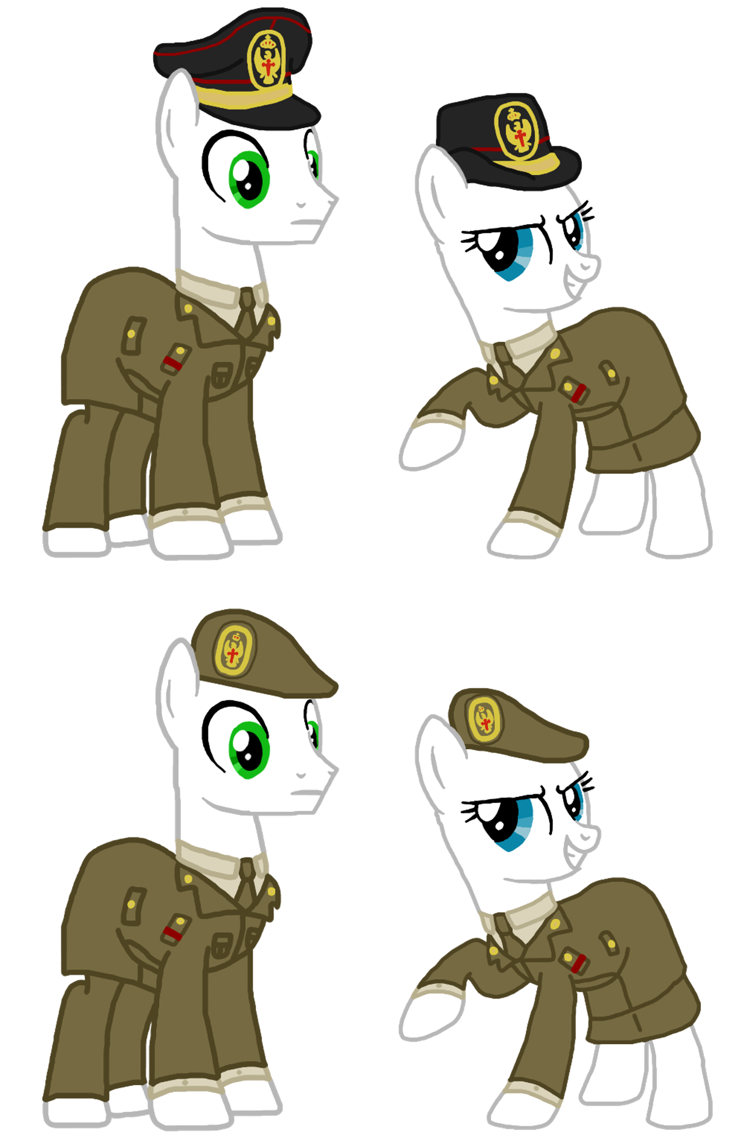 #3593455 - safe, artist:adonaire, earth pony, pony, g4, army, base ...