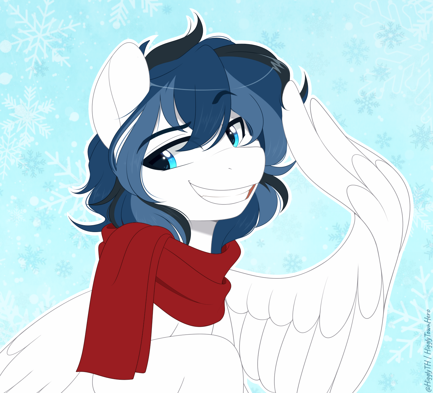 #3593674 - safe, artist:higglytownhero, oc, oc only, oc:winter vengeance, pegasus, pony, clothes ...