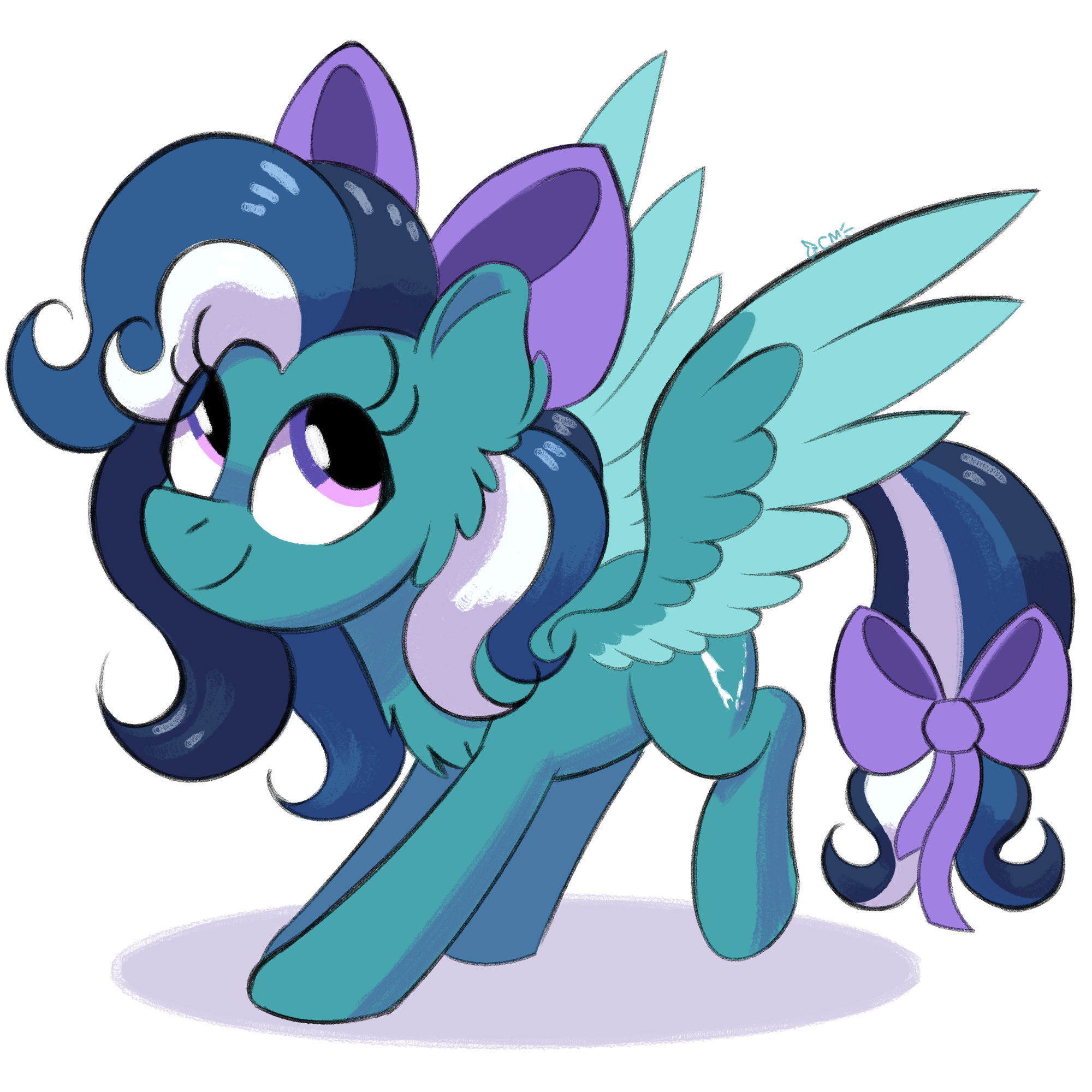 #3594152 - safe, artist:candy meow, oc, oc only, pegasus, pony, bow ...