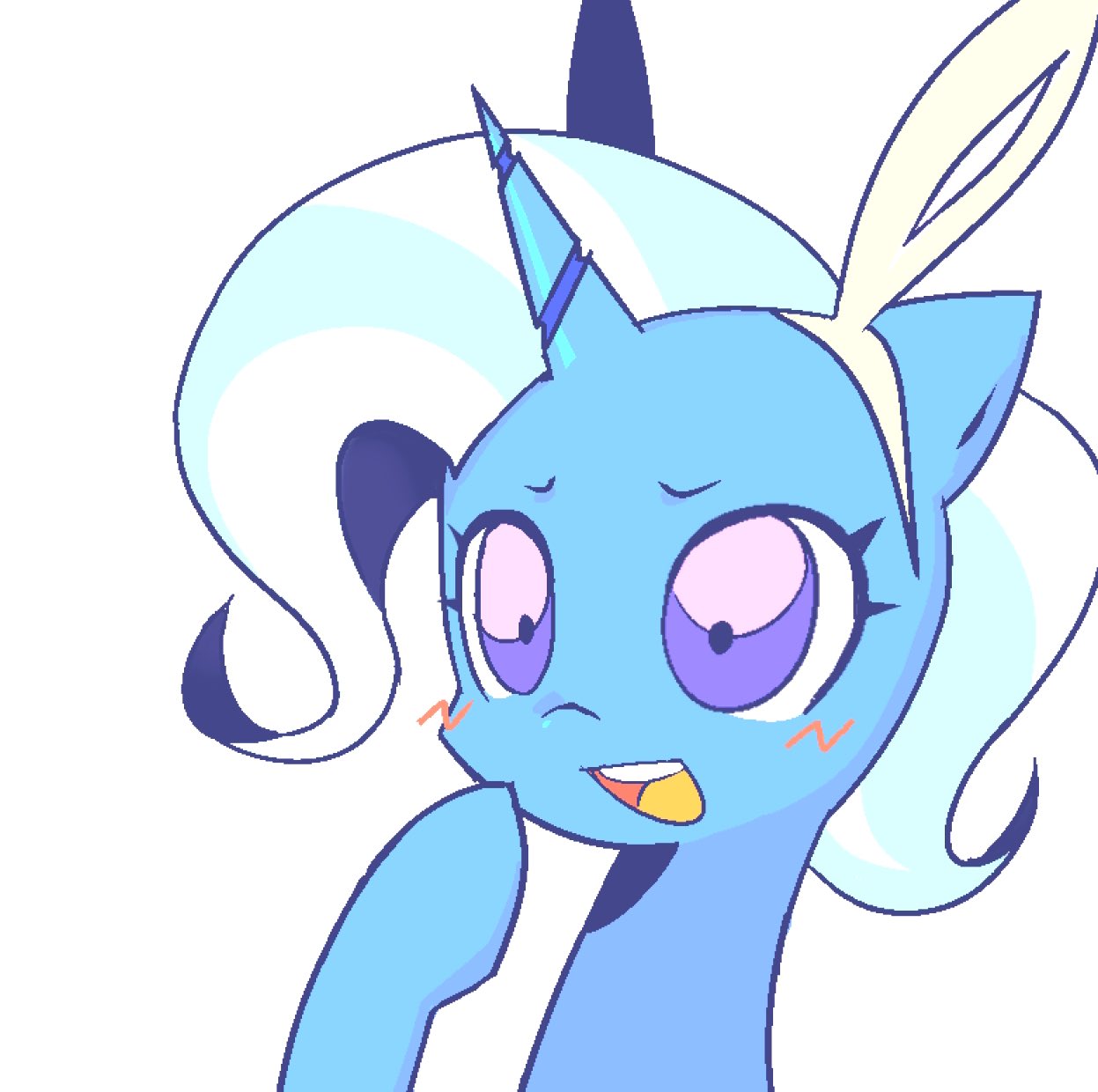 #3594428 - safe, artist:derpluna, trixie, unicorn, g4, blushing, bunny ...