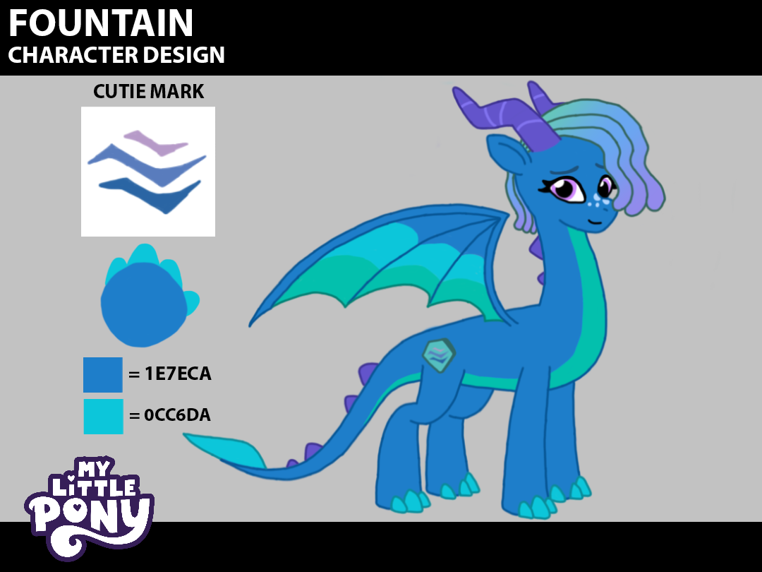 #3594804 - safe, artist:shucku, fountain (g5), dragon, g5, base used ...