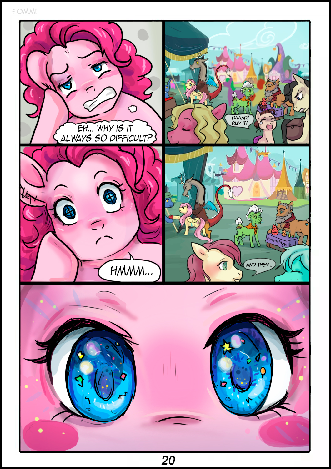 #3595938 - safe, artist:fomminator, discord, fluttershy, granny smith, pinkie pie, oc, oc ...