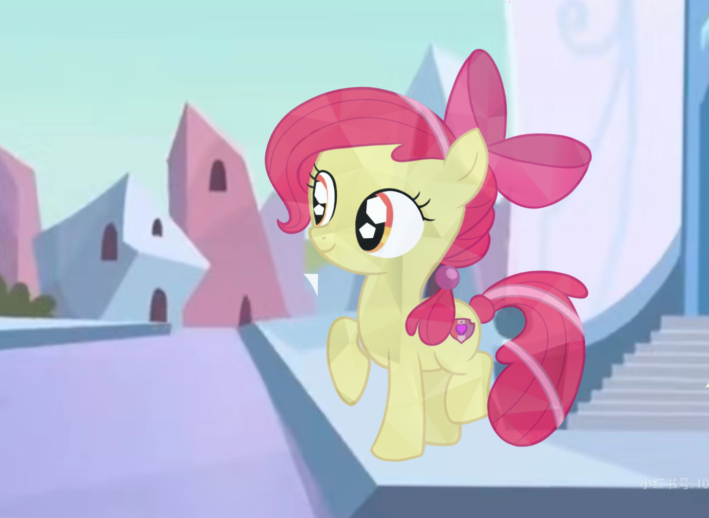 #3595989 - safe, artist:聆谣, apple bloom, crystal pony, pony, g4 ...