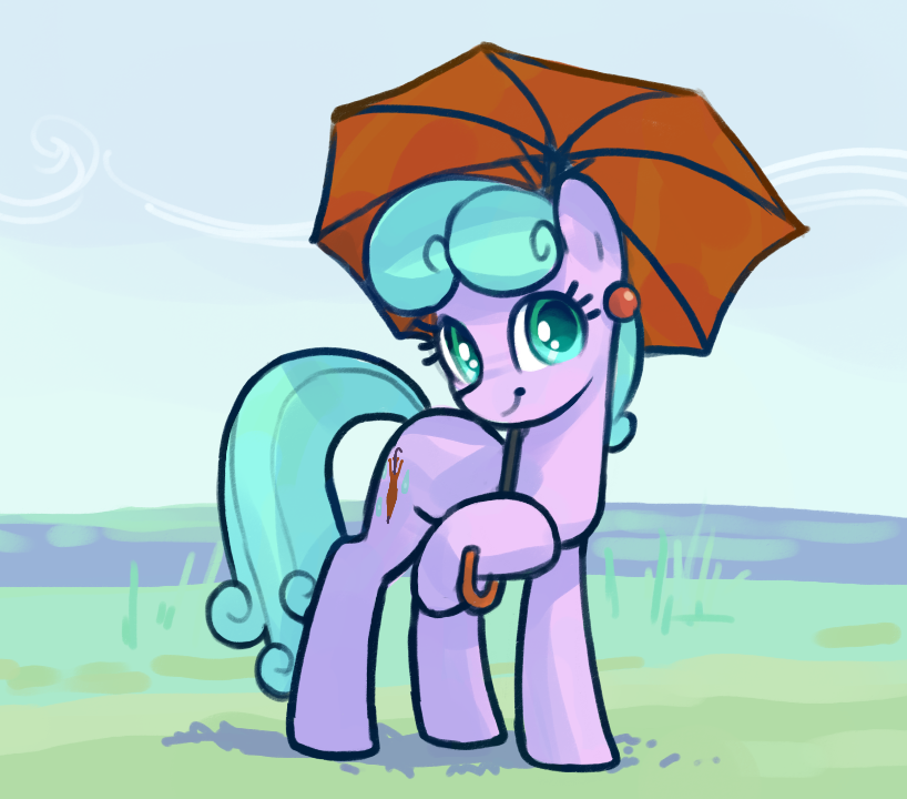 #3596577 - safe, artist:backgroundmares, jewel shower, earth pony, pony, g4, female, grass, hoof ...