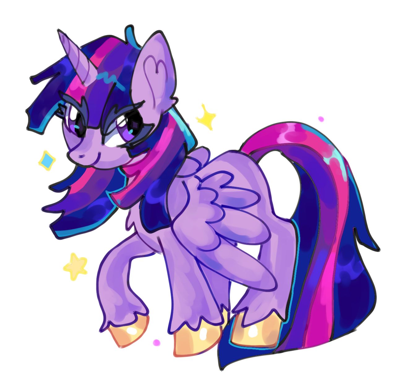 #3580735 - safe, artist:percypawz, twilight sparkle, alicorn, pony, g4, simple background, solo ...