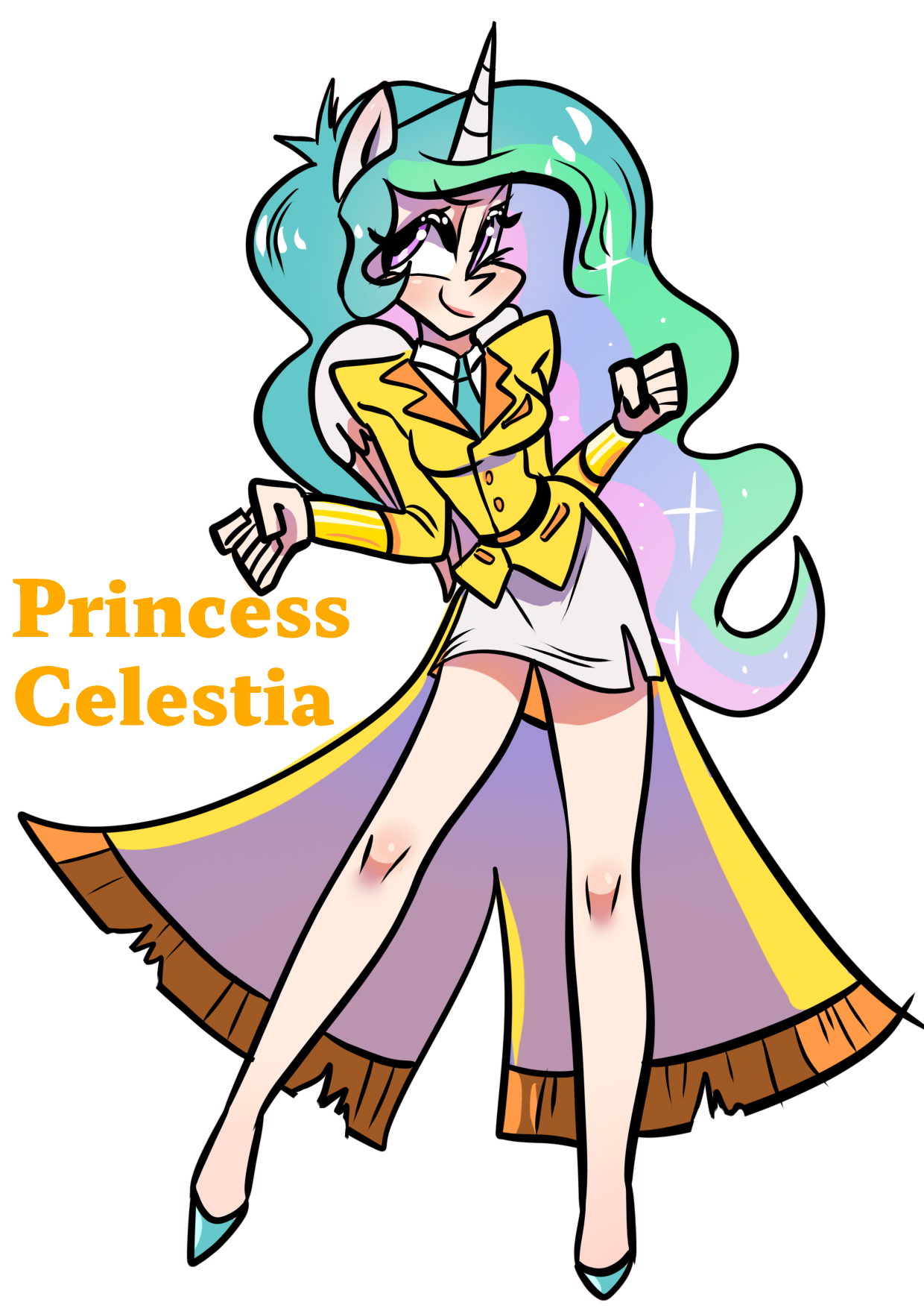 #3582411 - safe, artist:jully-park, princess celestia, human, g4 ...