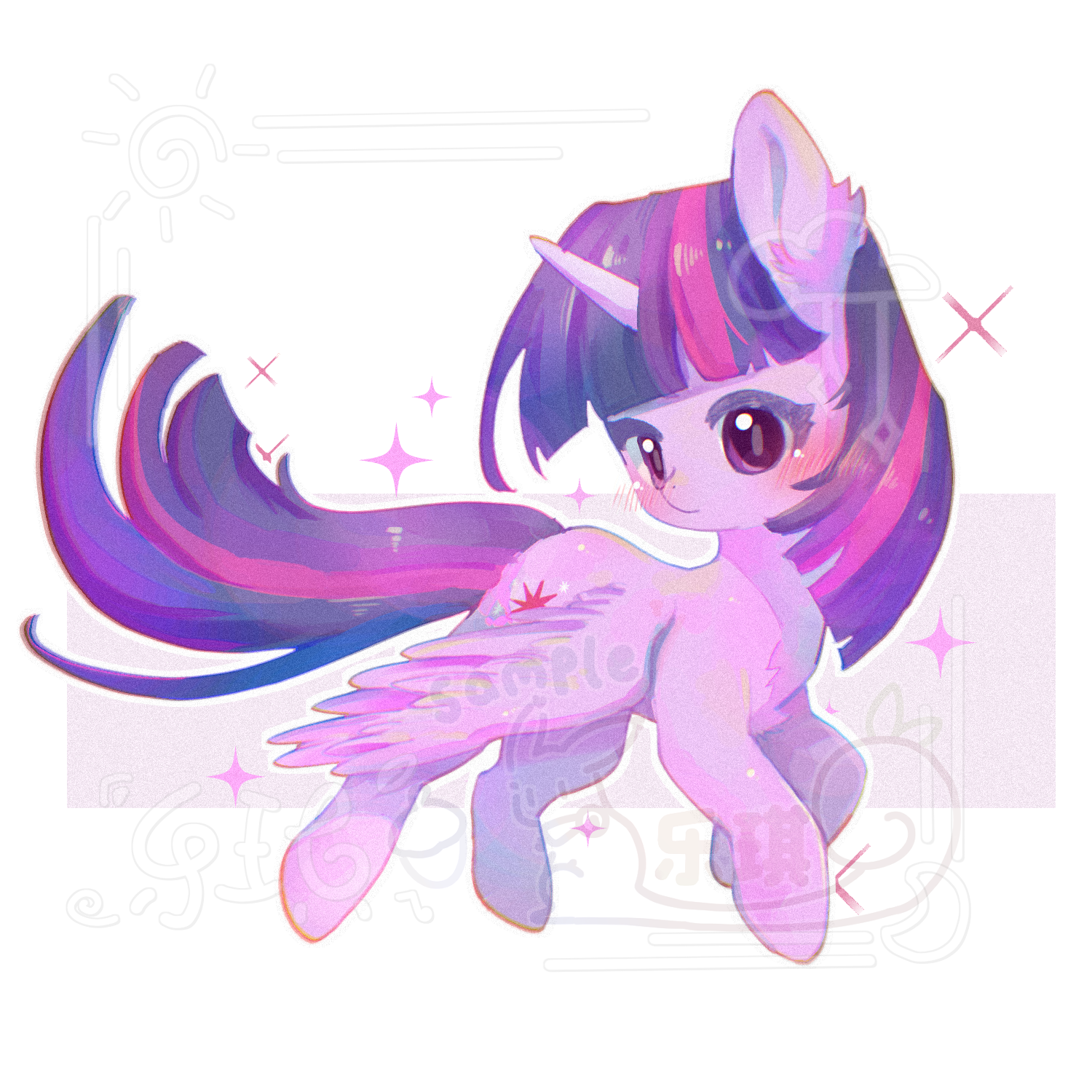 #3583281 - safe, artist:saimimi42265, twilight sparkle, alicorn, pony, g4, blushing, cute ...