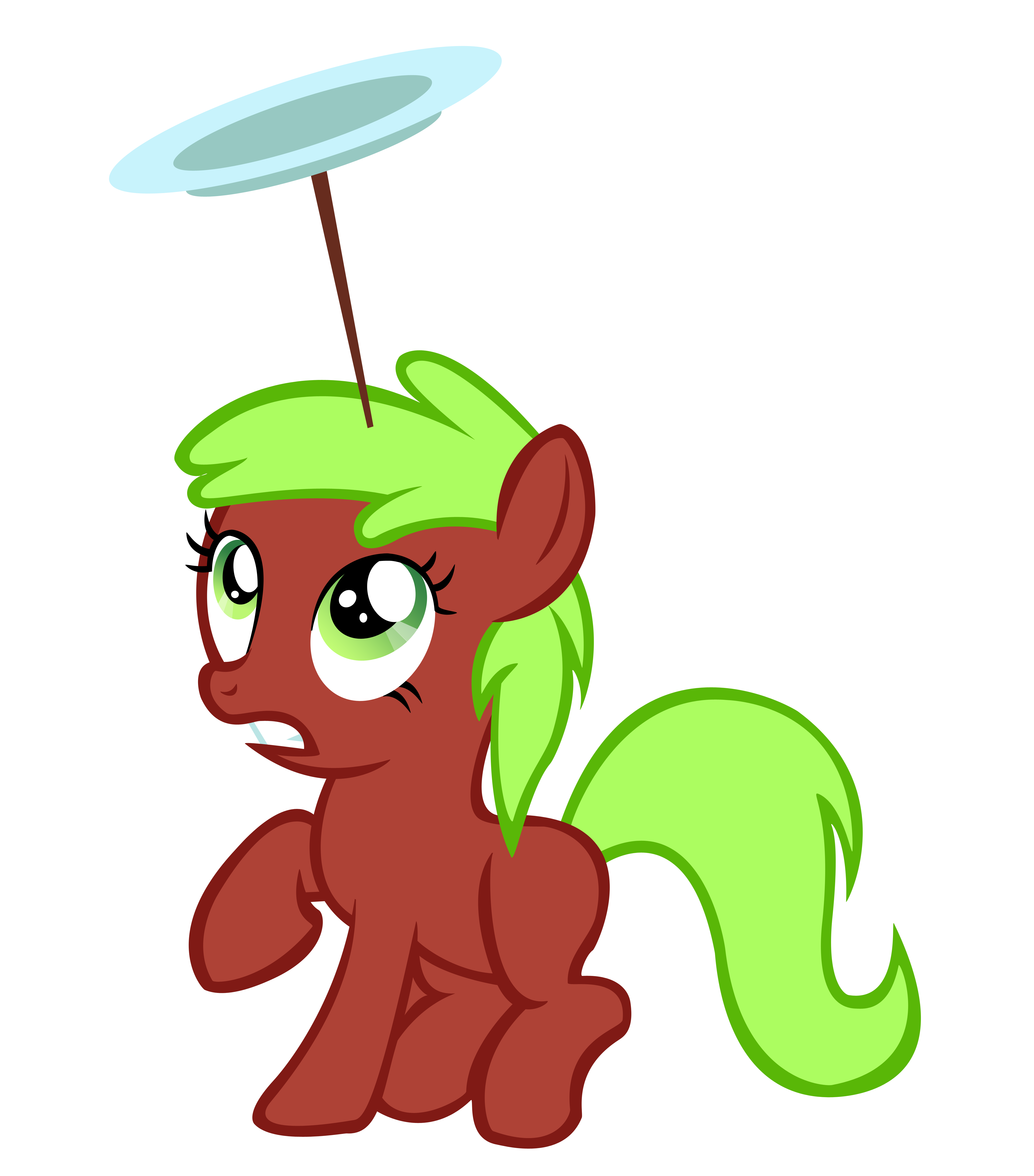 #3583402 - safe, artist:sofunnyguy, red june, earth pony, pony, apple ...