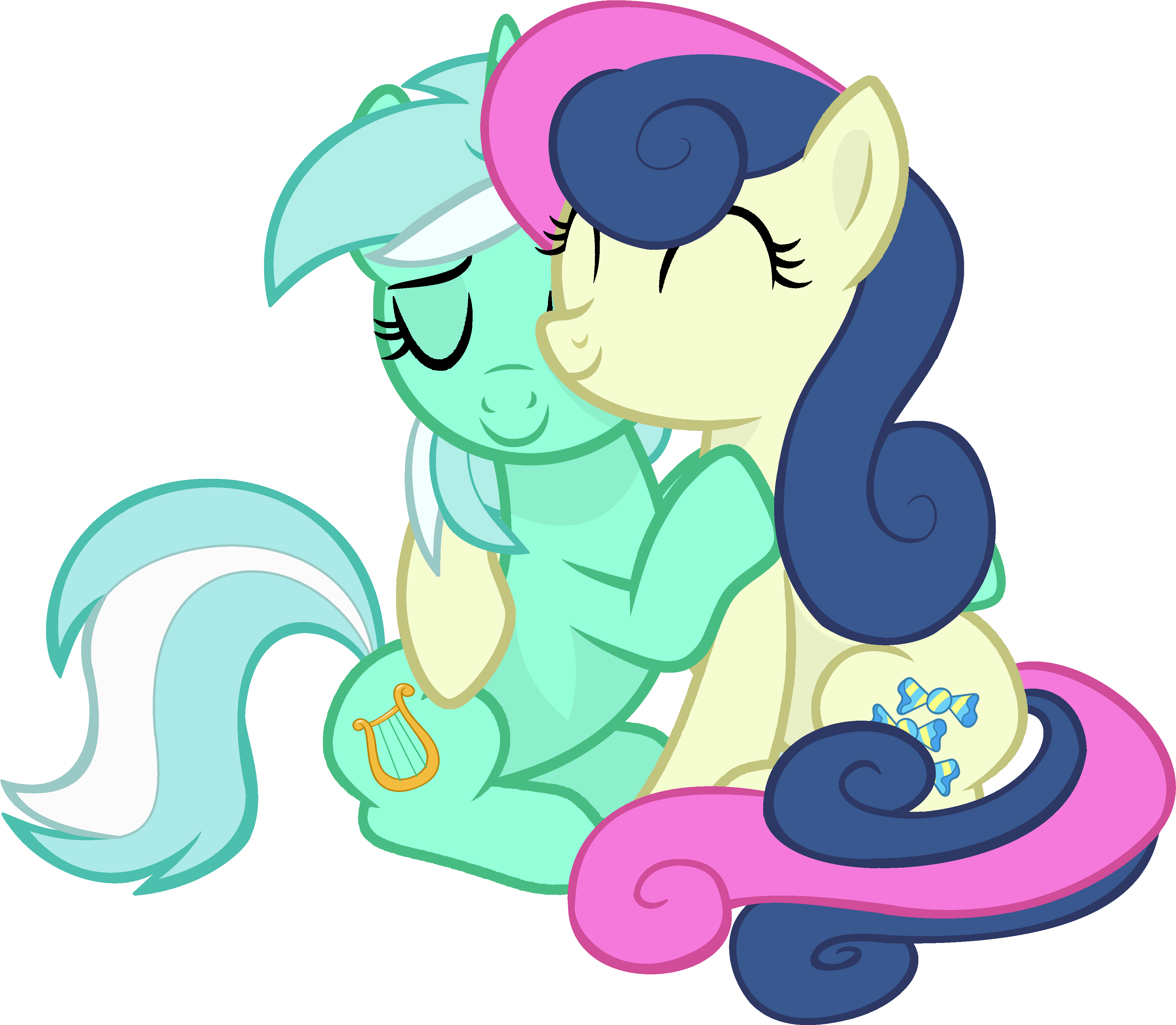 #3583797 - safe, artist:stephen-fisher, bon bon, lyra heartstrings ...