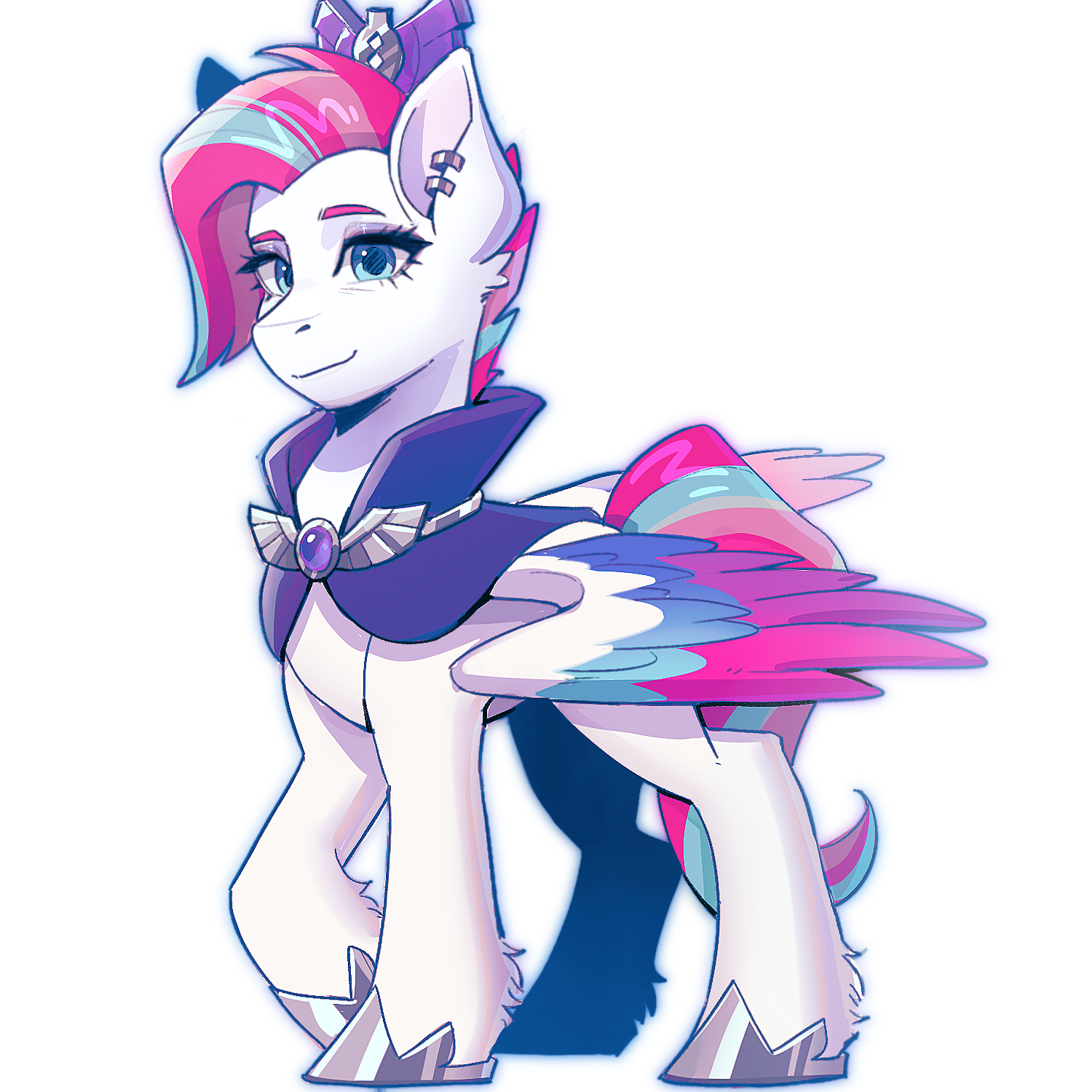 #3597179 - safe, artist:xiaowu07, zipp storm, pegasus, pony, g5, cheek ...